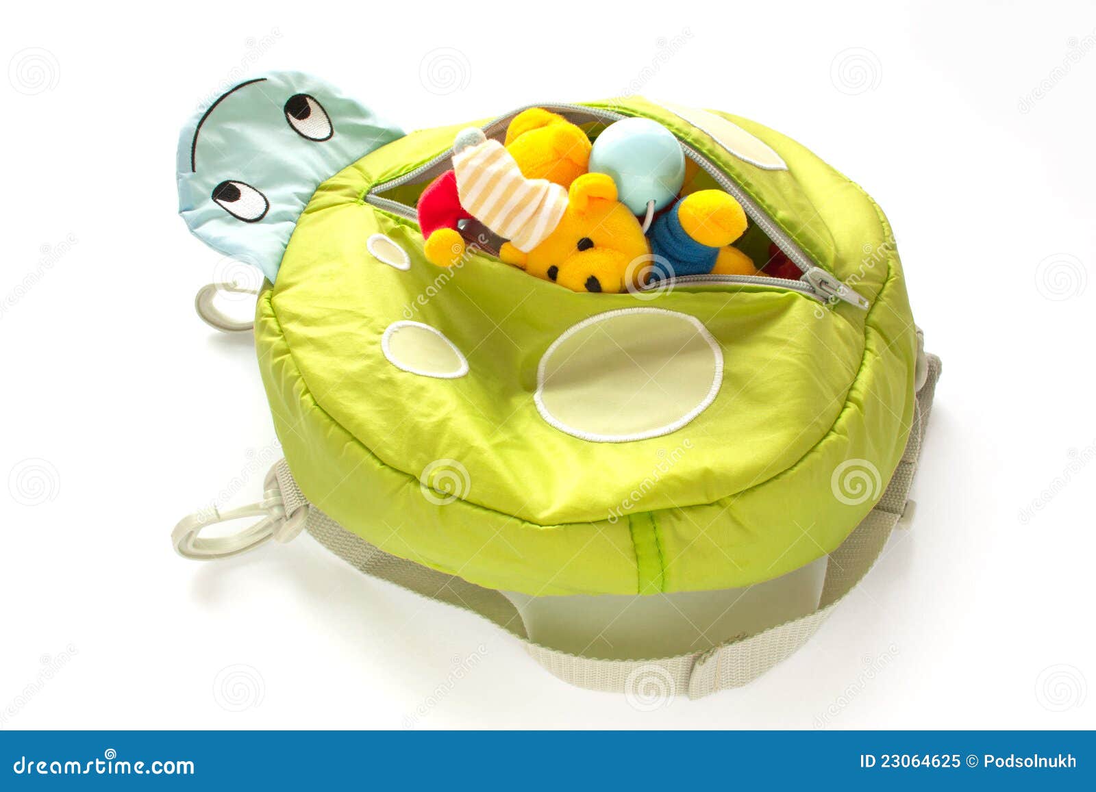 Childrens Backpack with Soft Toys Stock Image - Image of soft, teddy ...