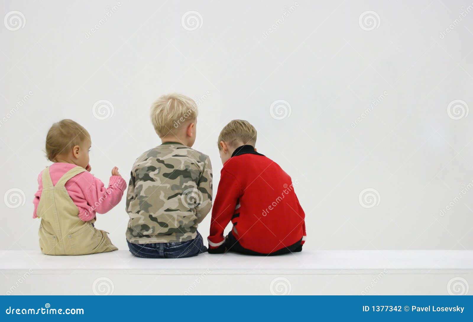 Children s backs stock photo. Image of brothers, sitting - 1377342