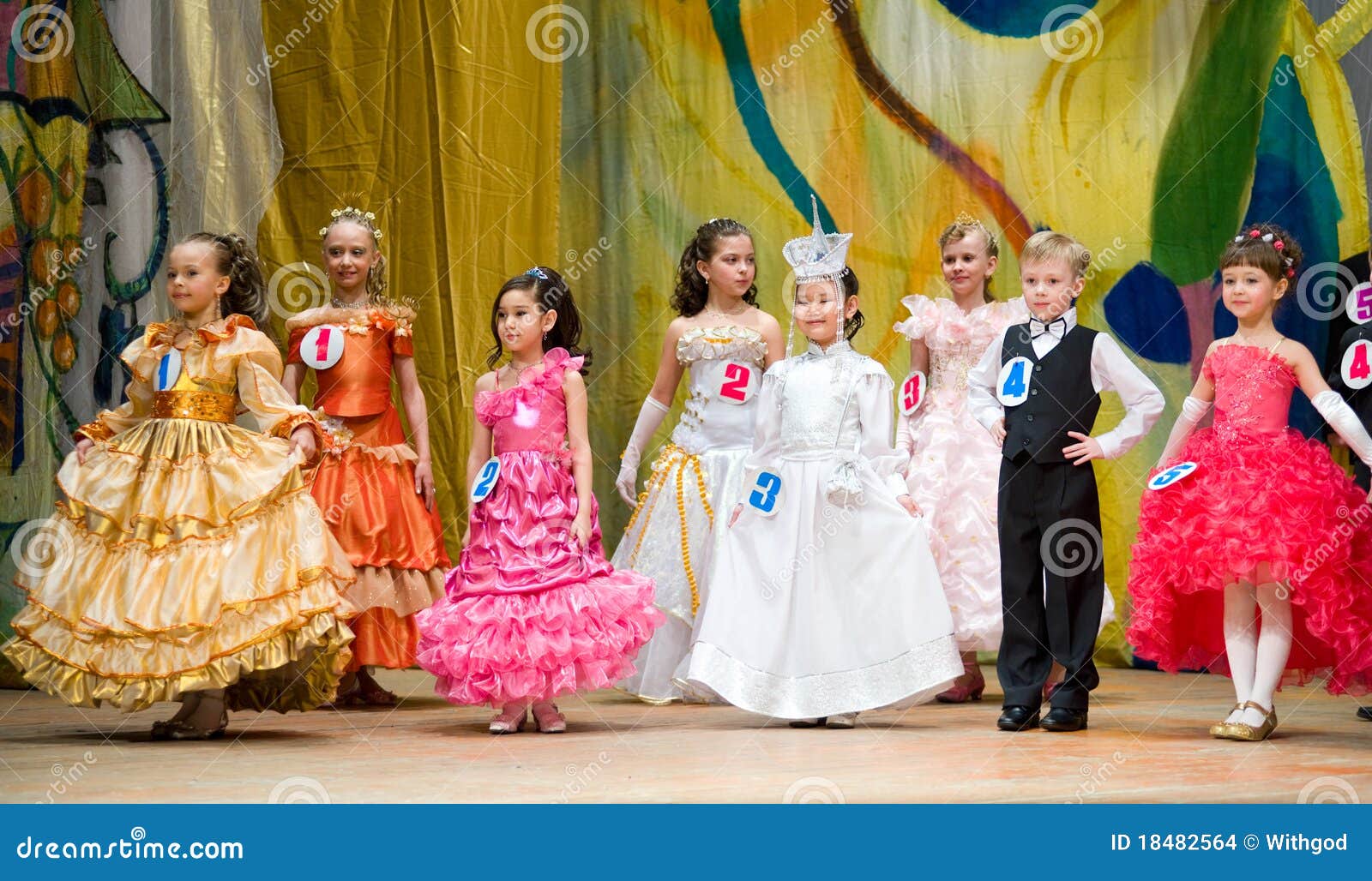 Children s beauty contest editorial stock image. Image of bright - 18482564