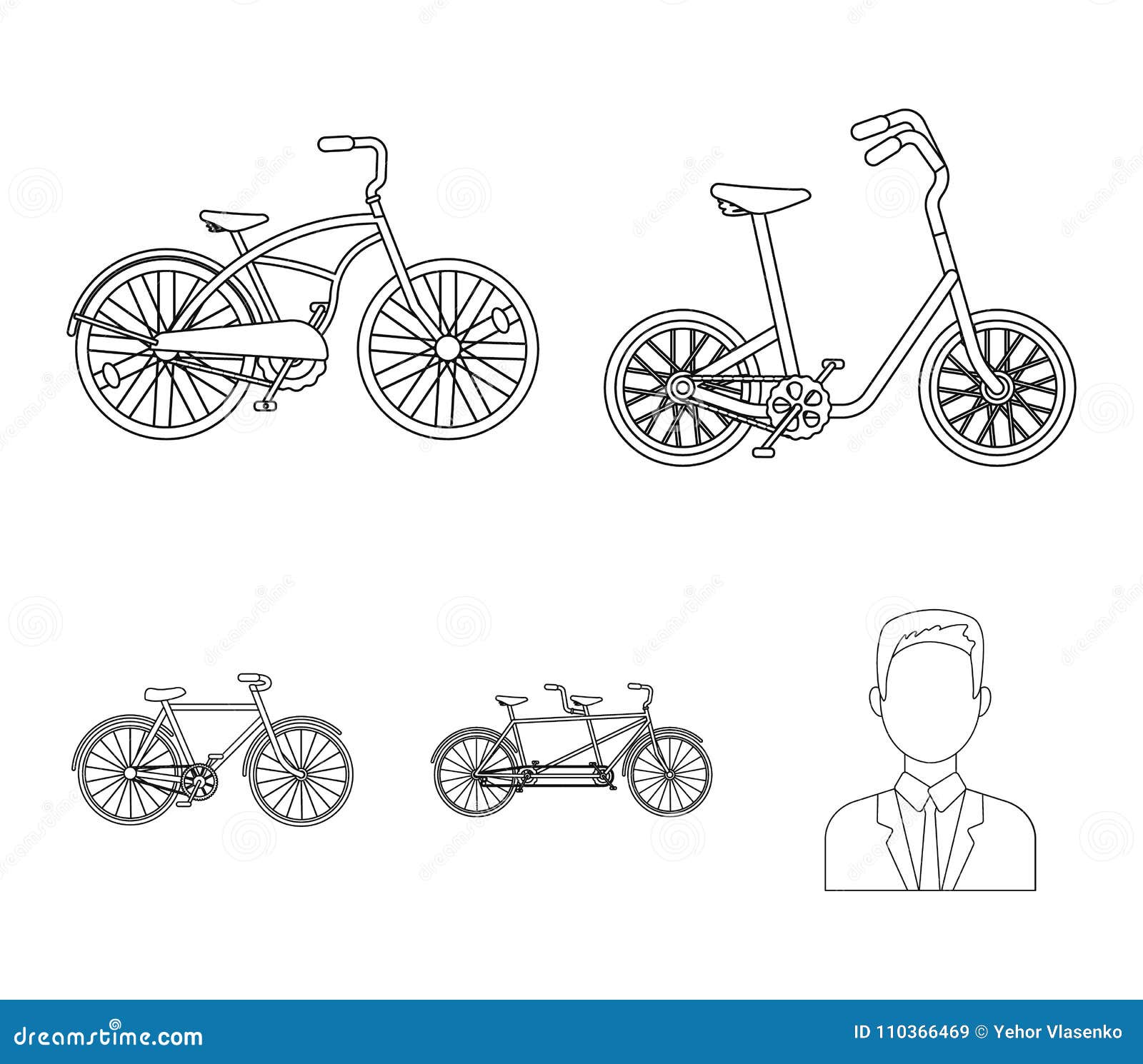Children`s Bicycle, a Double Tandem and Other Types.Different Bicycles ... Children`s Bicycle, a Double Tandem and Other Types.Different Bicycles ...