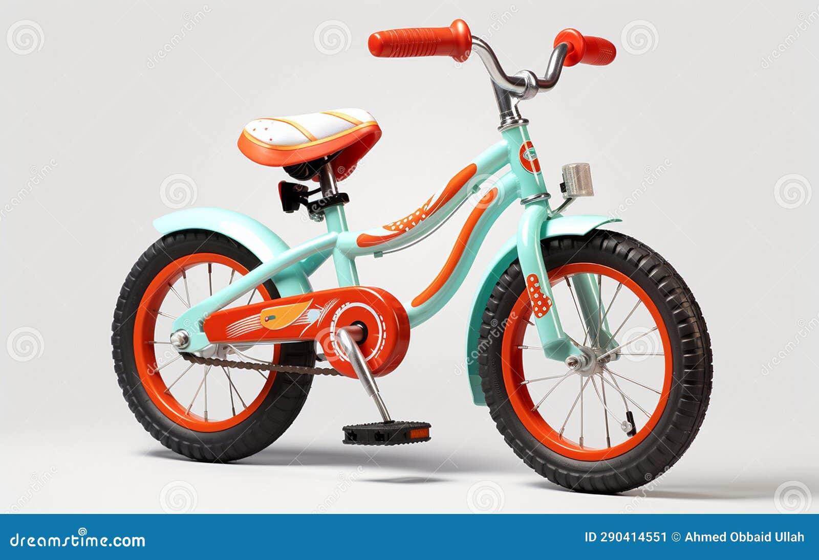 Children S Bicycle on a White Background. Generative by Ai Stock ...