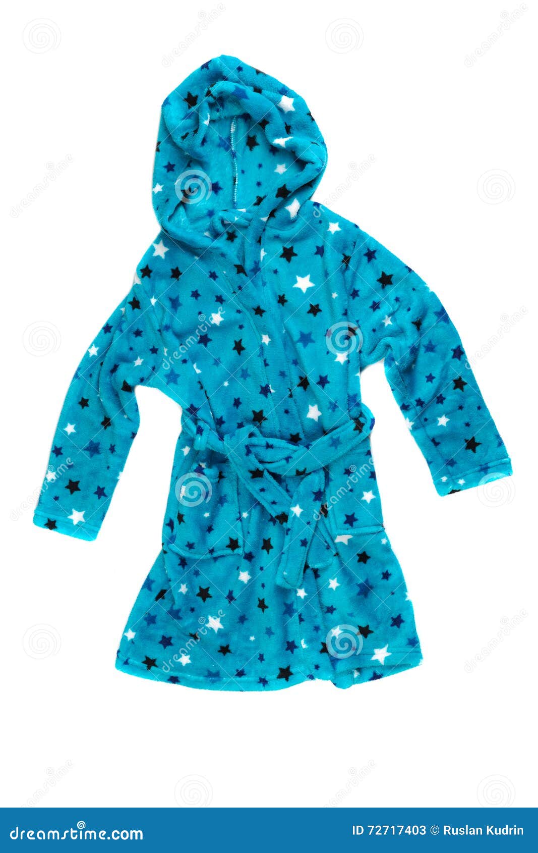 Children s blue bathrobe. stock image. Image of hanging - 72717403