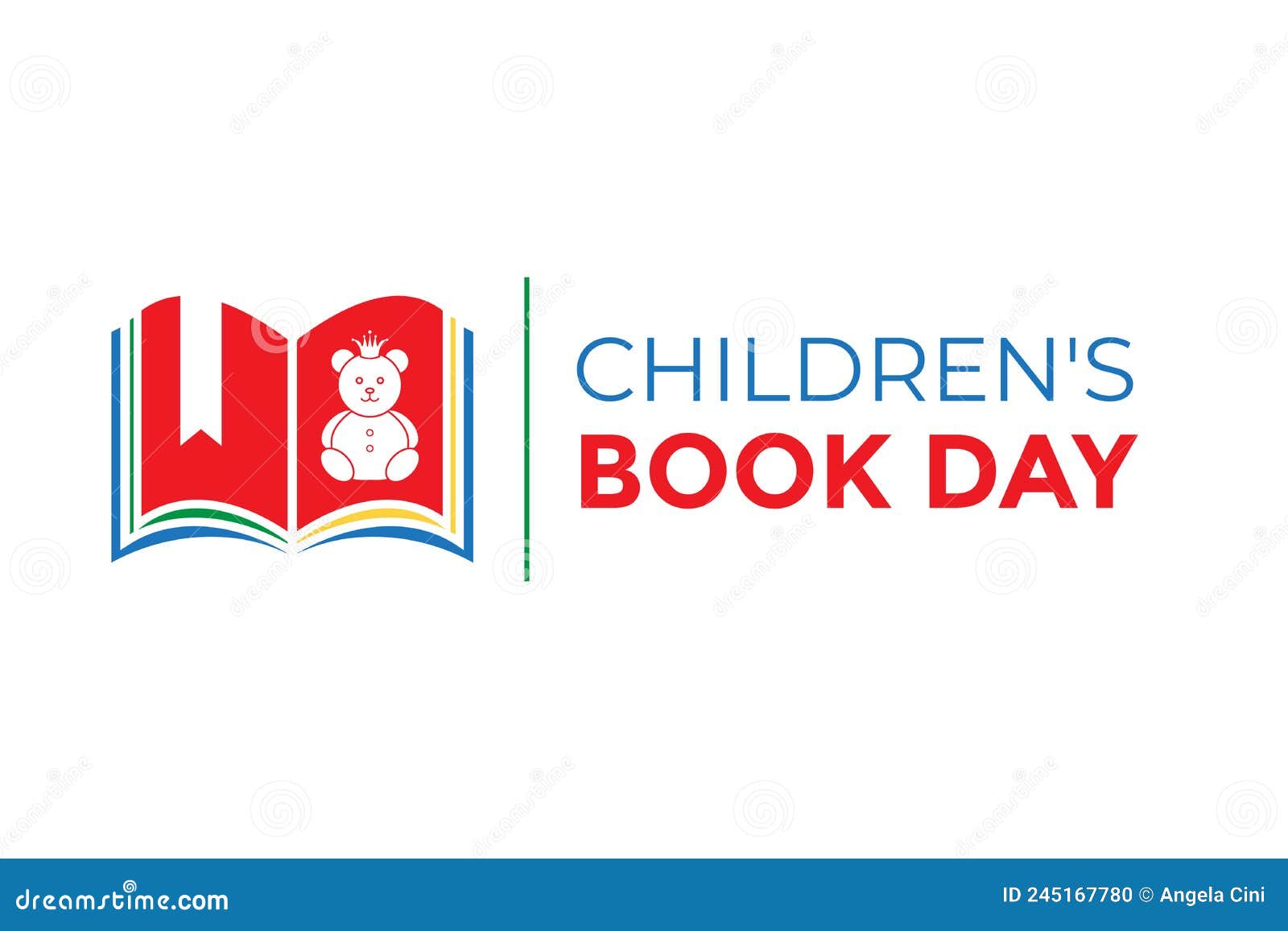Children`s Book Day Isolated Vector Logo Icon Stock Vector ...