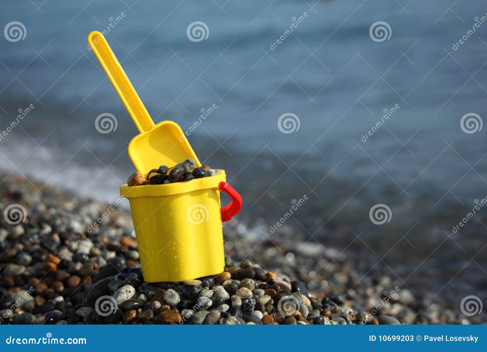 Children S Bucket Full of Pebble with Scoop Stock Image - Image of ...