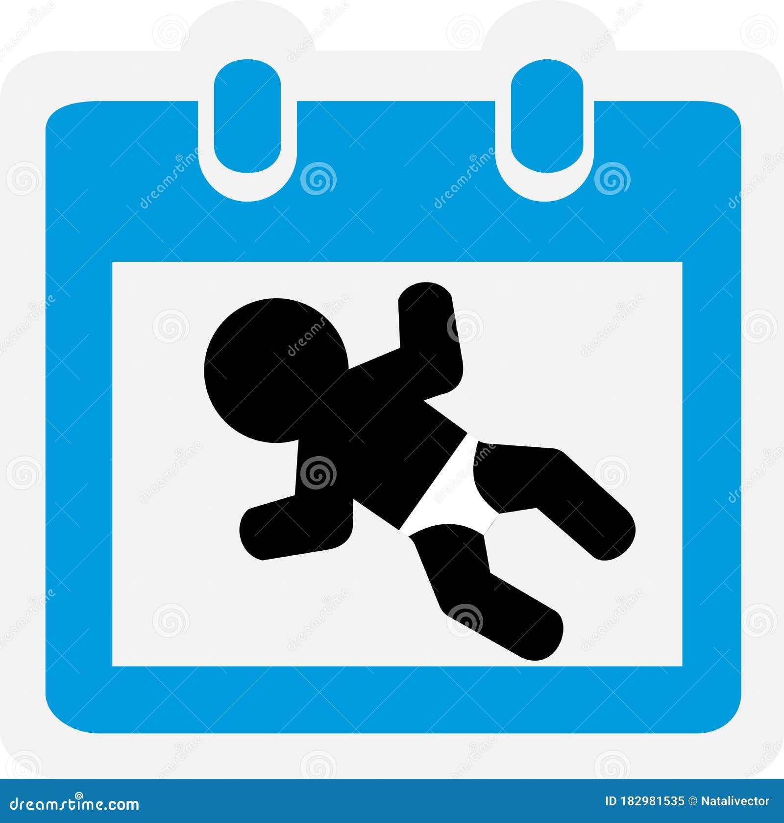 Vector Calendar Icons with Baby Stock Vector - Illustration of care ...