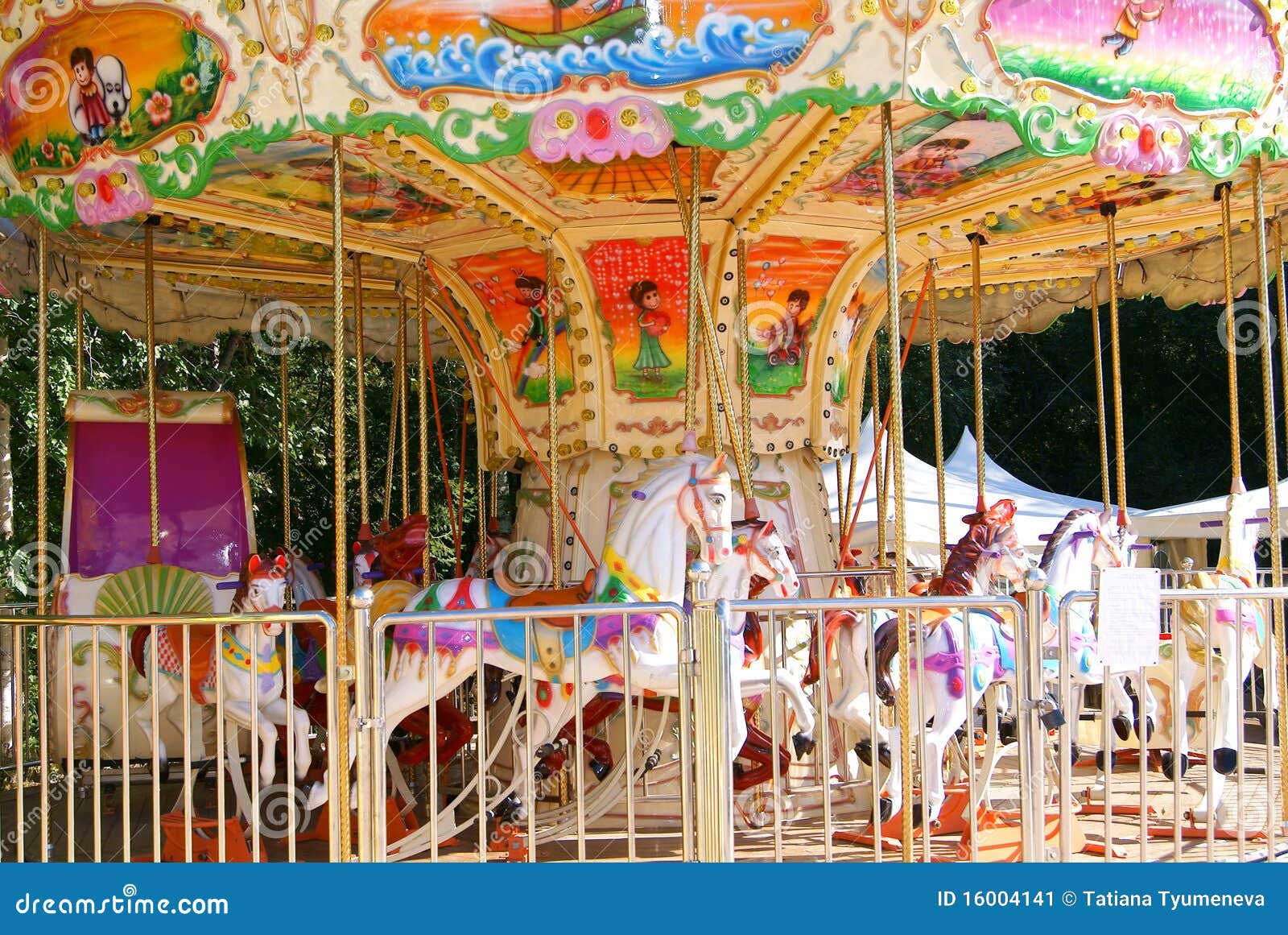 Children s carousel stock image. Image of frisky, ride - 16004141