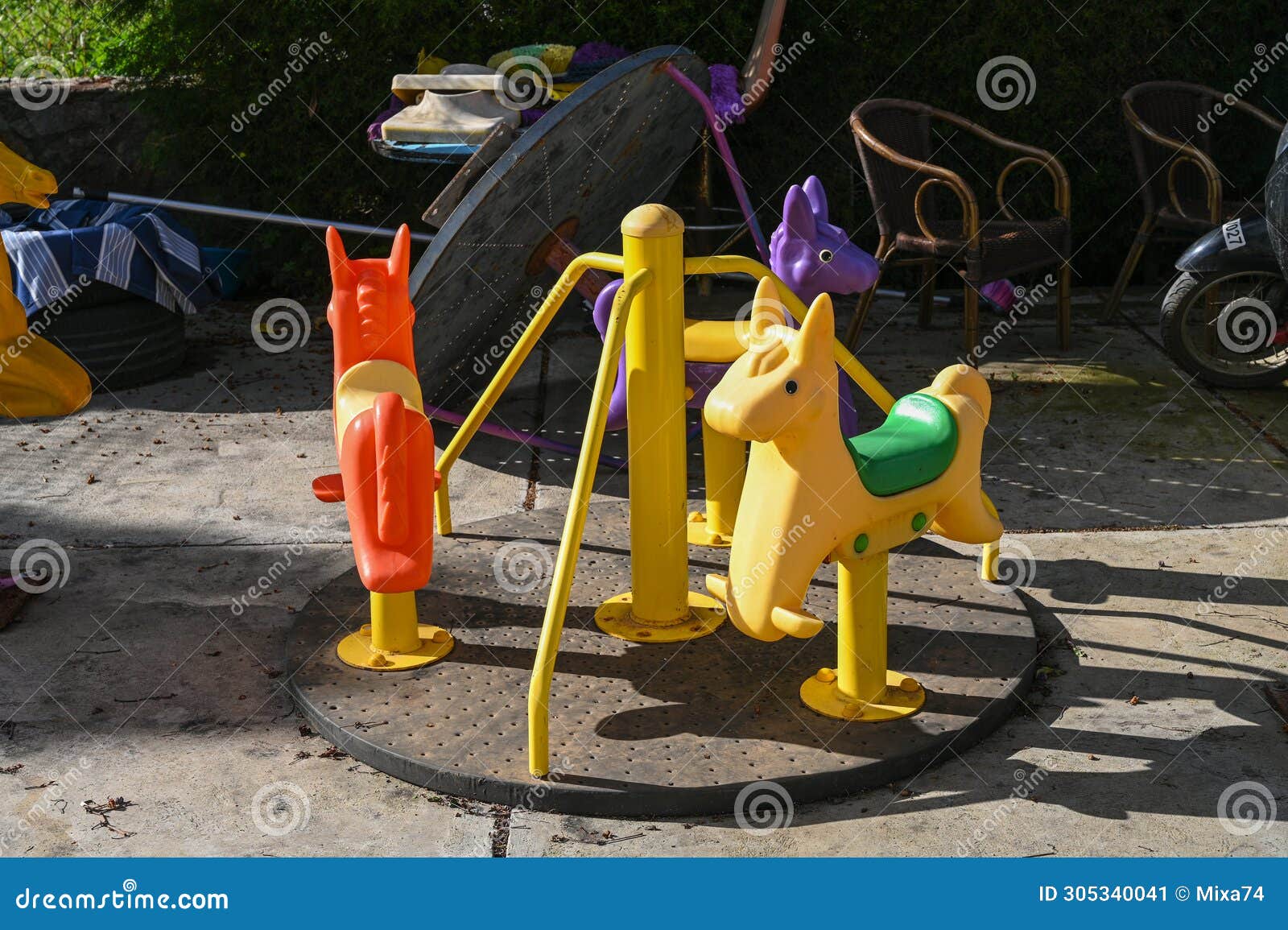 Children S Carousel Hidden until the Season 1 Stock Image - Image of ...