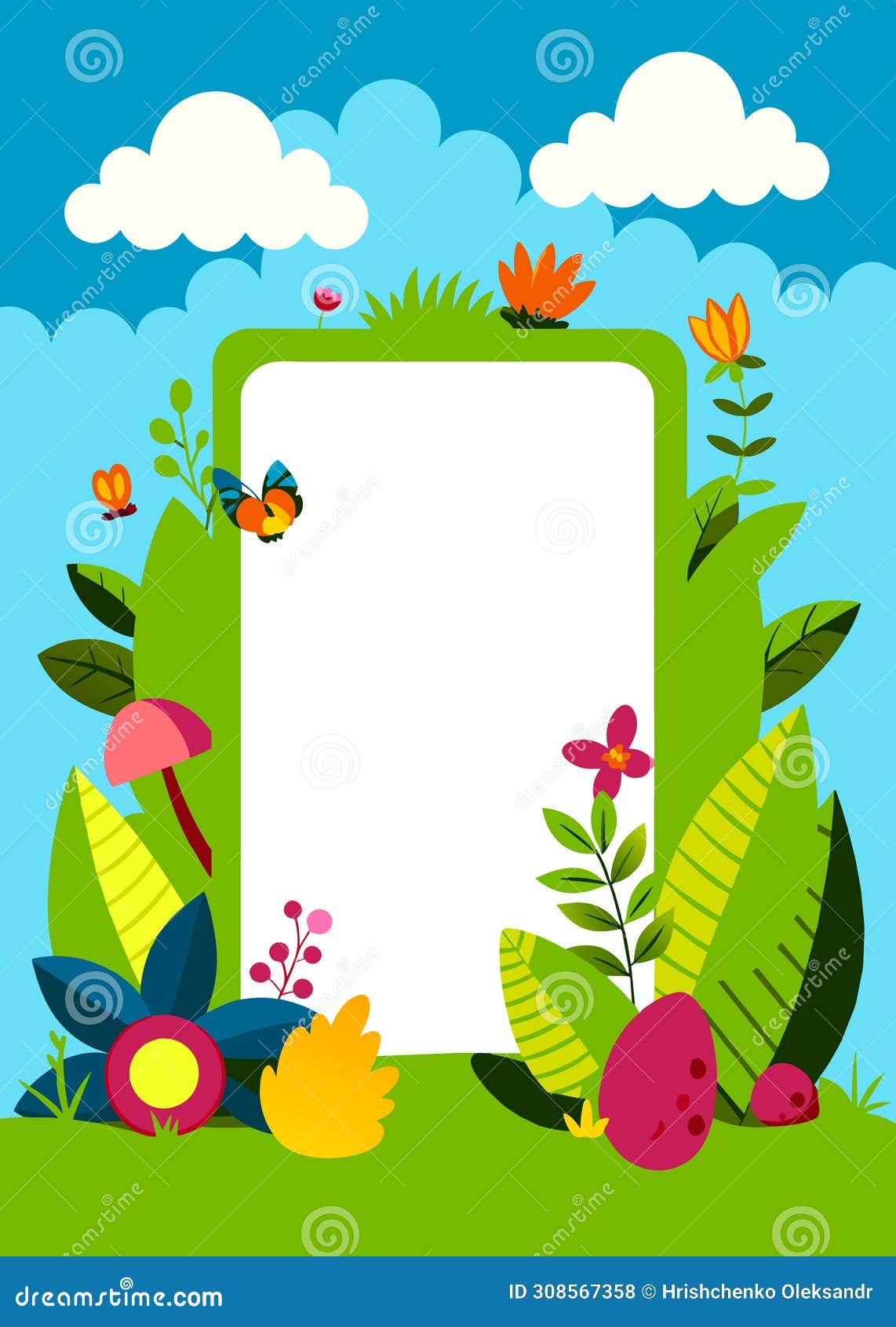 Children S Cartoon Colorful Frame. the Frame is Made Using Elements of ...