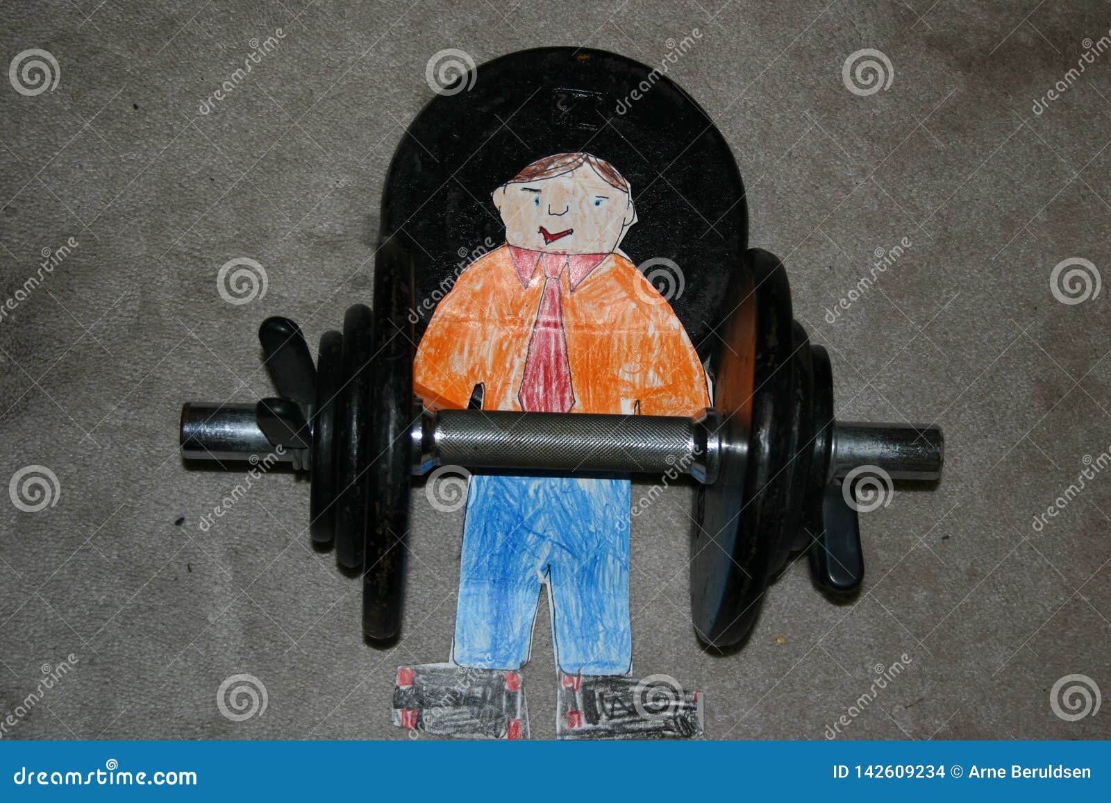 Flat Stanley Working Out editorial stock image. Illustration of working ...