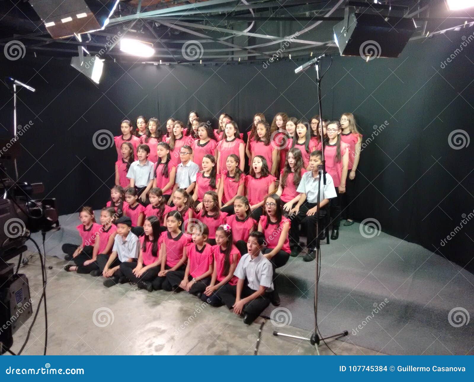 Children& X27;s Choir in Tv Studio Editorial Stock Image - Image of ...