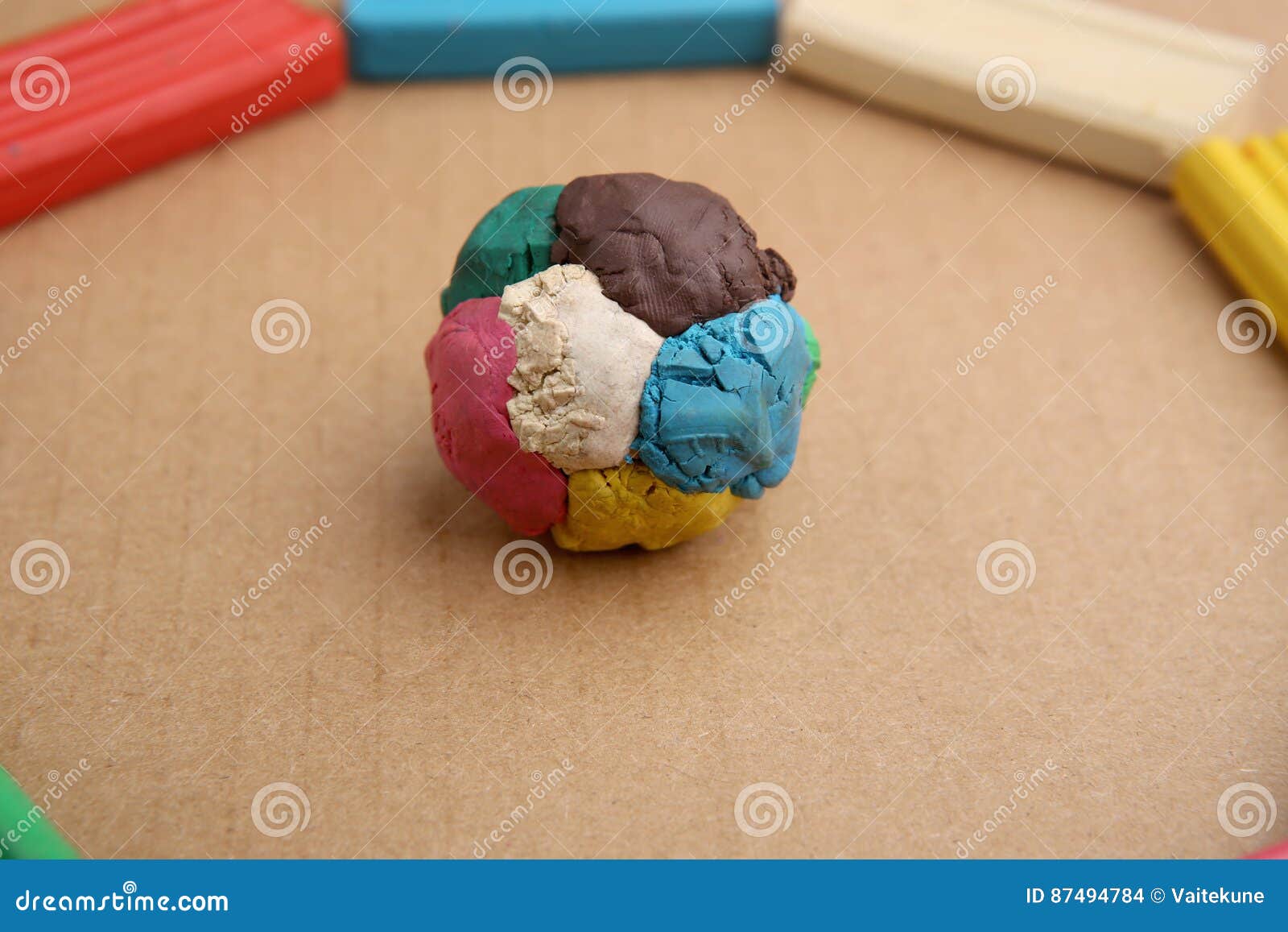 Children`s Colored Plasticine. Stock Photo - Image of activity, globe ...