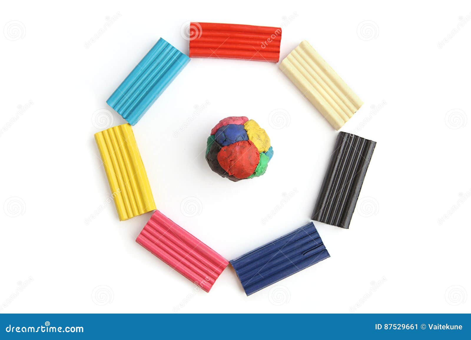 Children`s Colored Plasticine. Stock Illustration - Illustration of ...