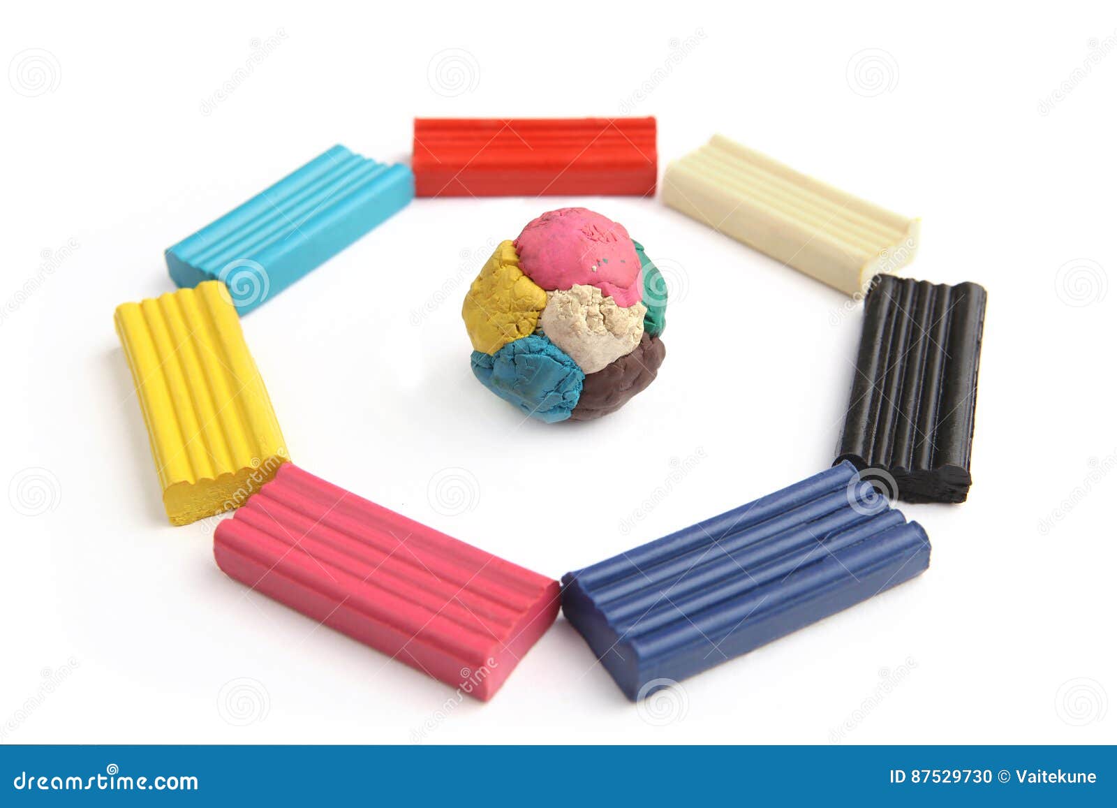 Children`s Colored Plasticine. Stock Illustration - Illustration of ...