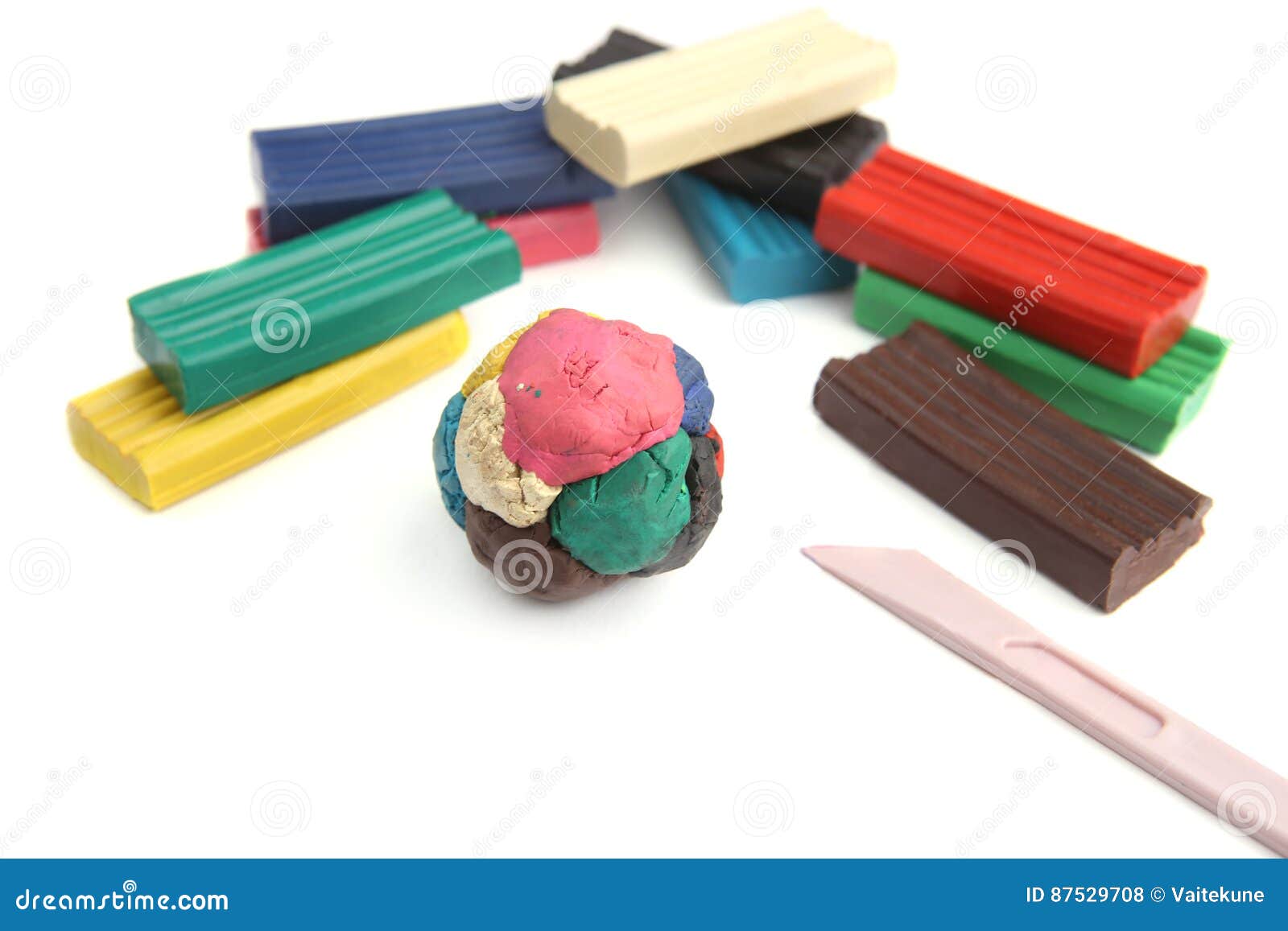 Children`s Colored Plasticine. Stock Photo - Image of modeling, globe ...