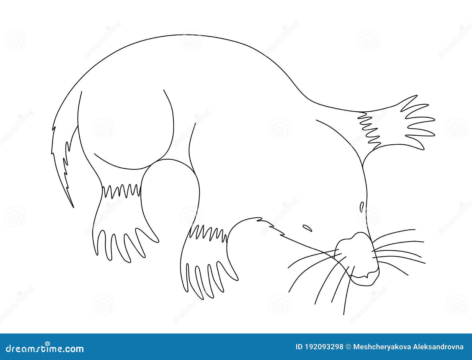 CHILDREN`S COLORING BOOK with a MOLE Stock Vector - Illustration of ...