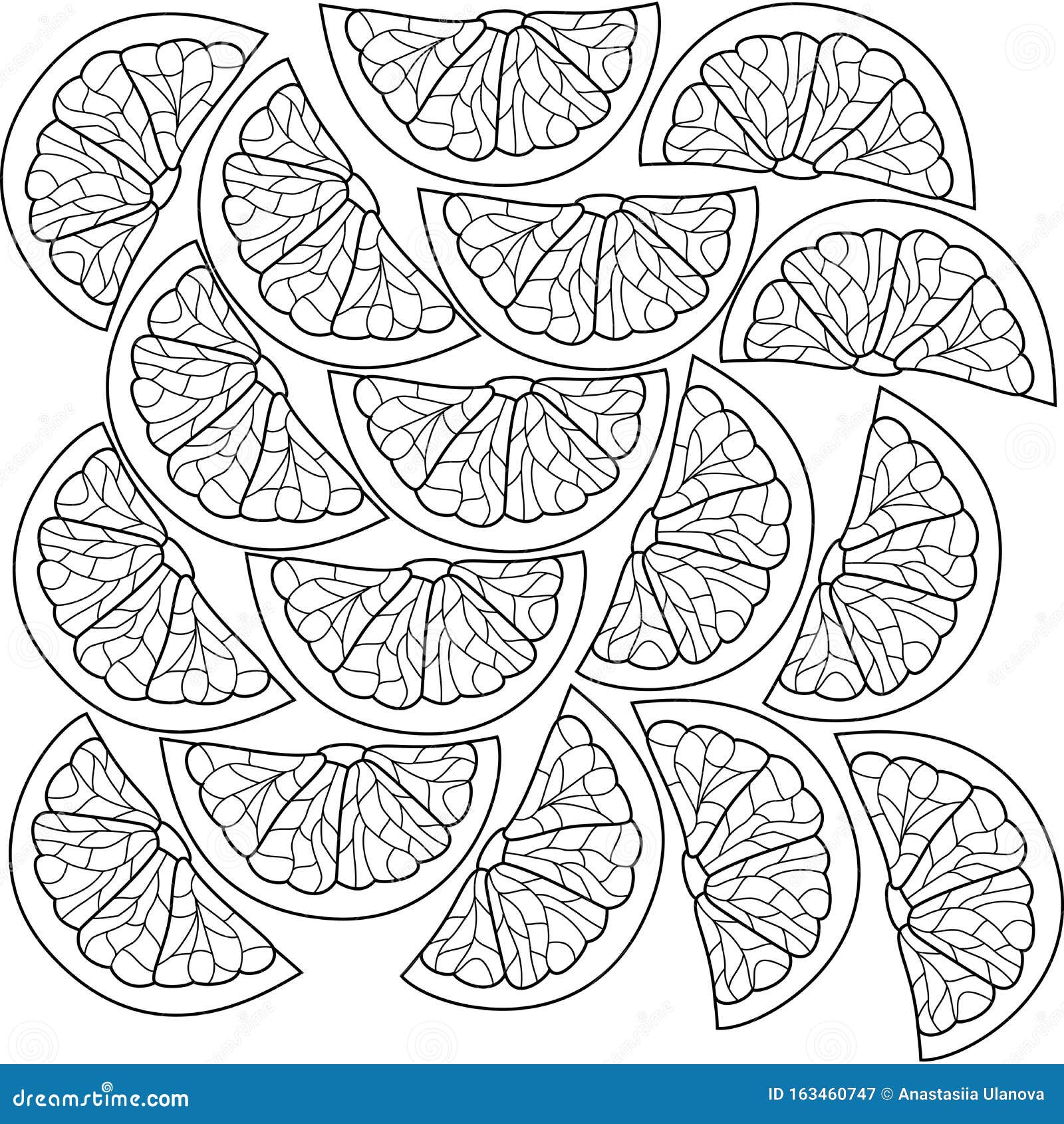 Children`s Coloring of Orange Slice Stock Vector - Illustration of ...