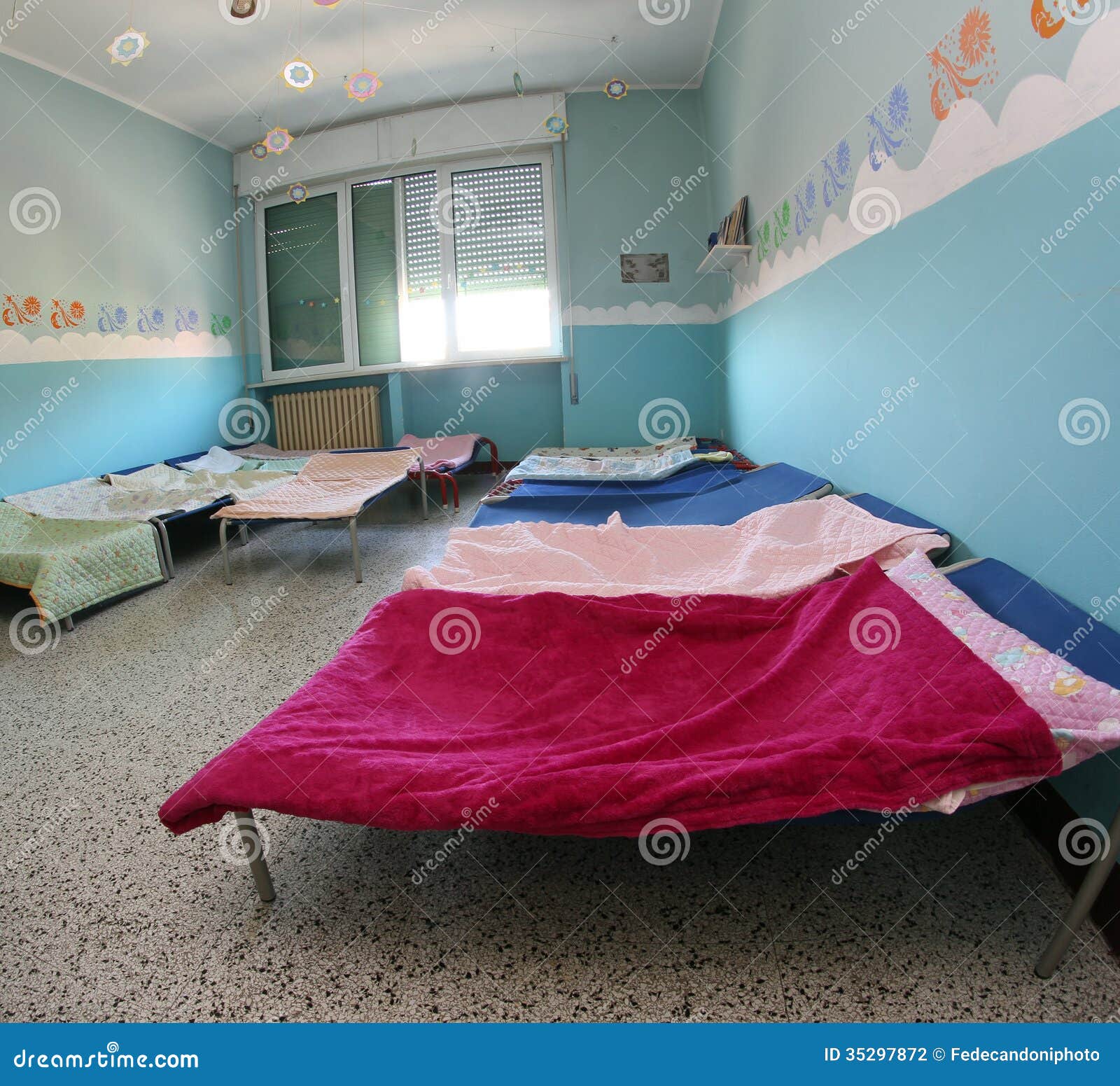 Children S COTS Inside the Dormitory Stock Photo - Image of education ...