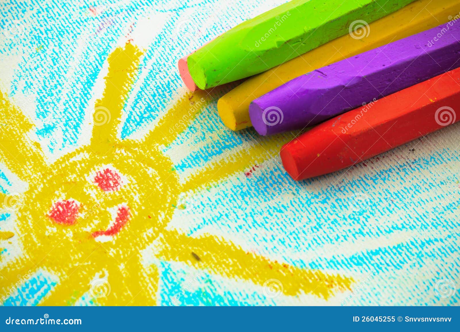 Children s crayon stock image. Image of pencil, simple - 26045255