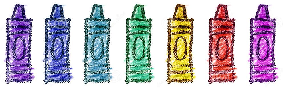 Children S Crayons Illustration Stock Illustration - Illustration of ...