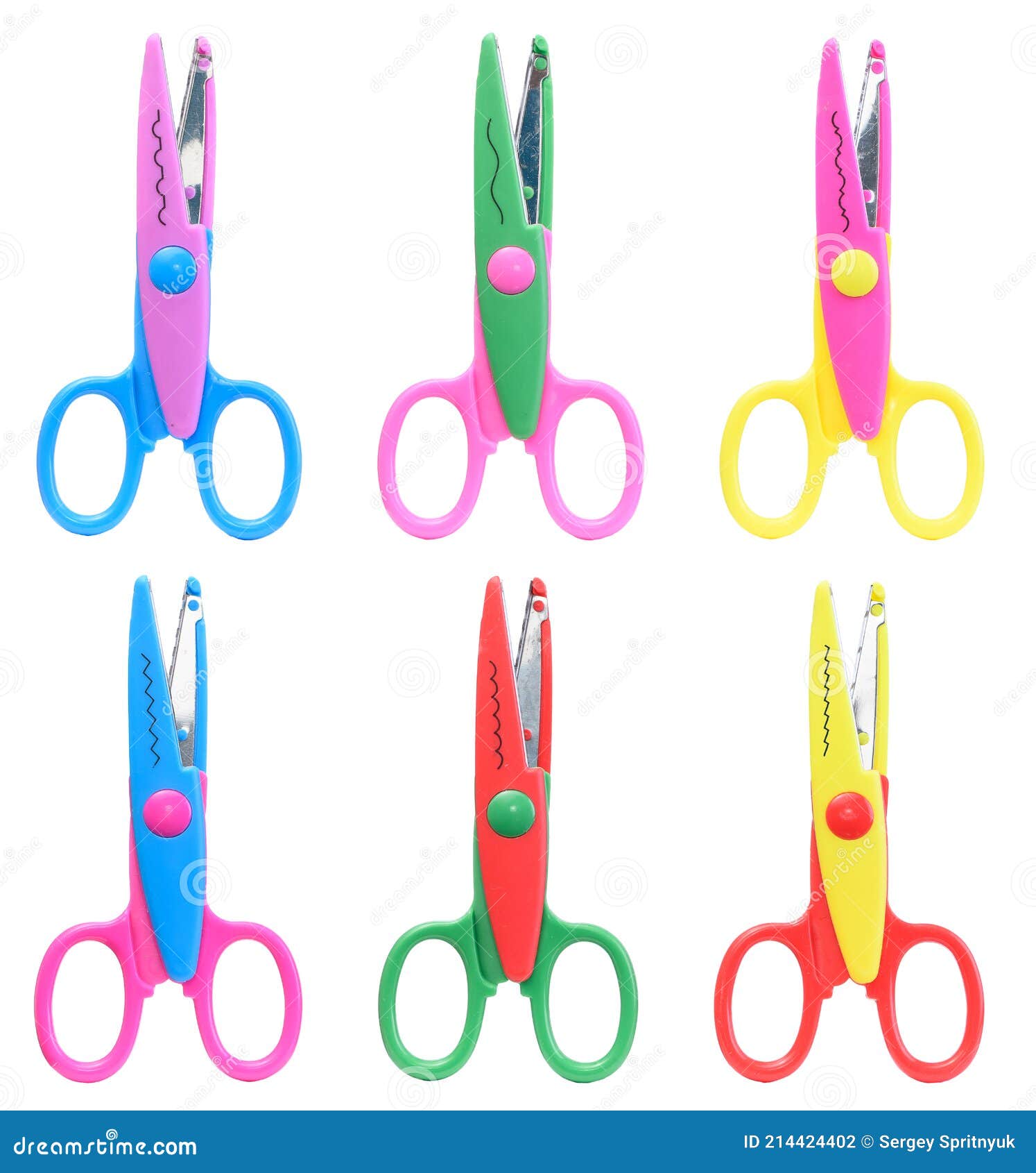 Children S Creative Tools. Curly Scissors on an Isolated Background ...