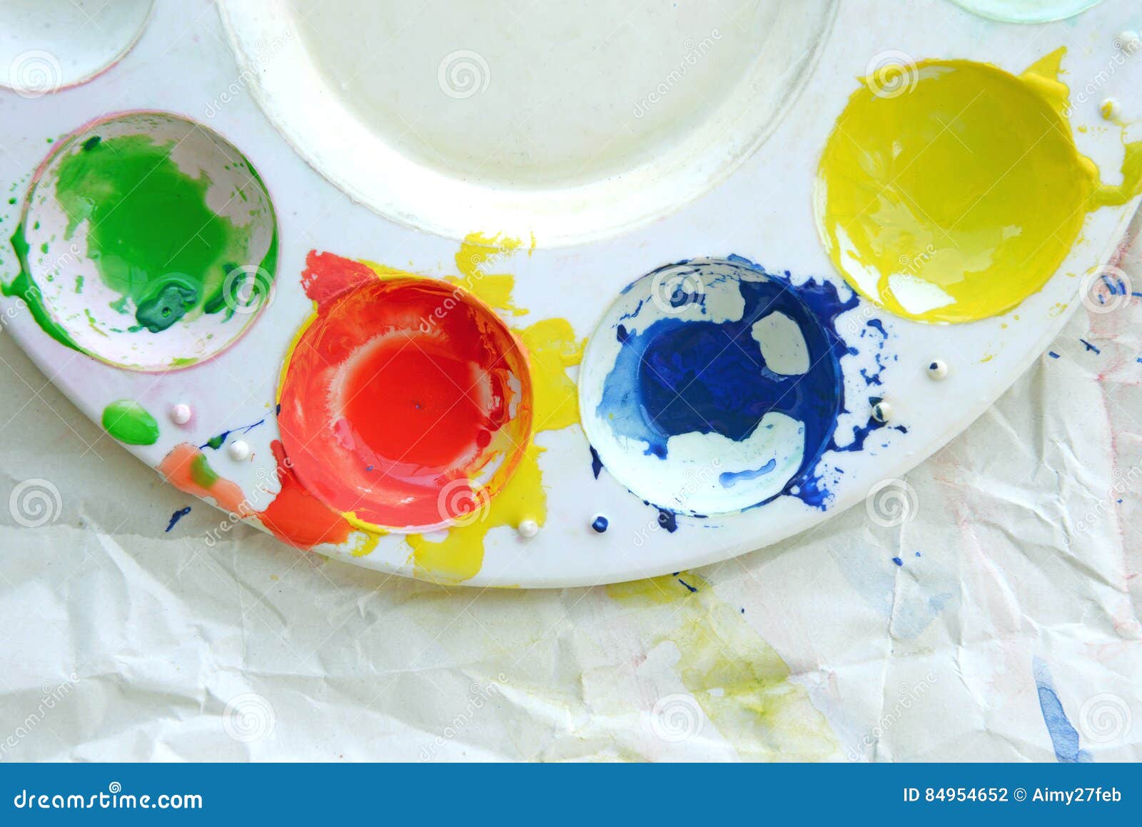 Children`s Creativity Color Palette. Stock Photo - Image of student ...