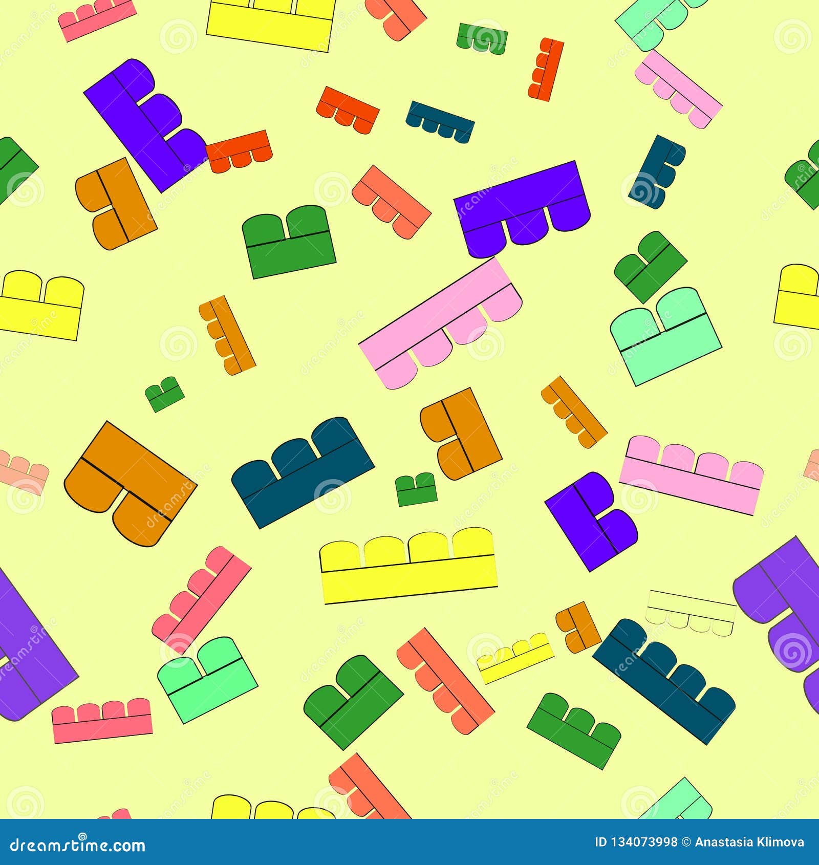 Of Children`s Designer Pattern Multi-colored Blocks Stock Vector ...