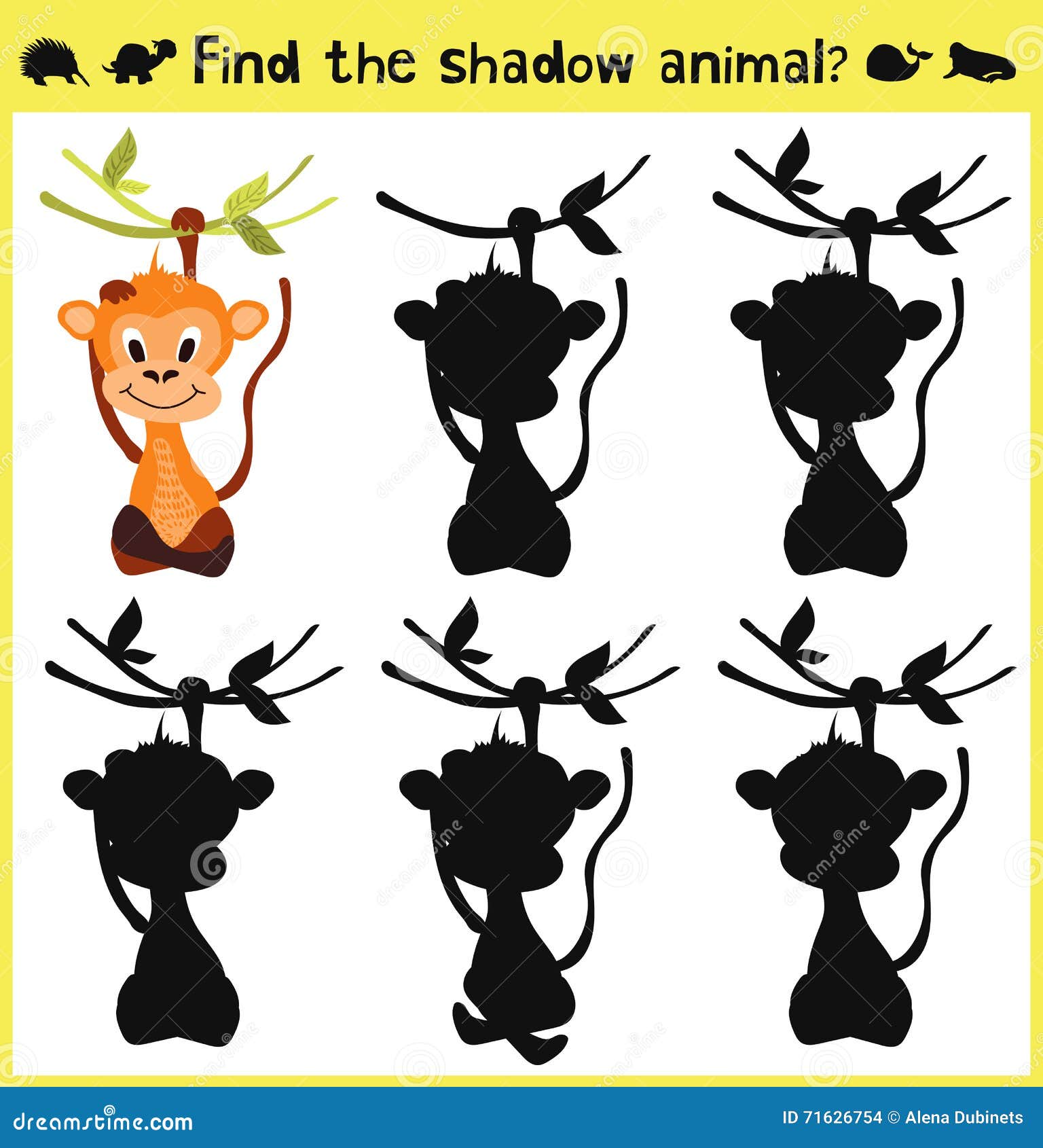 Children S Developing Game To Find an Appropriate Shadow Animal of the ...