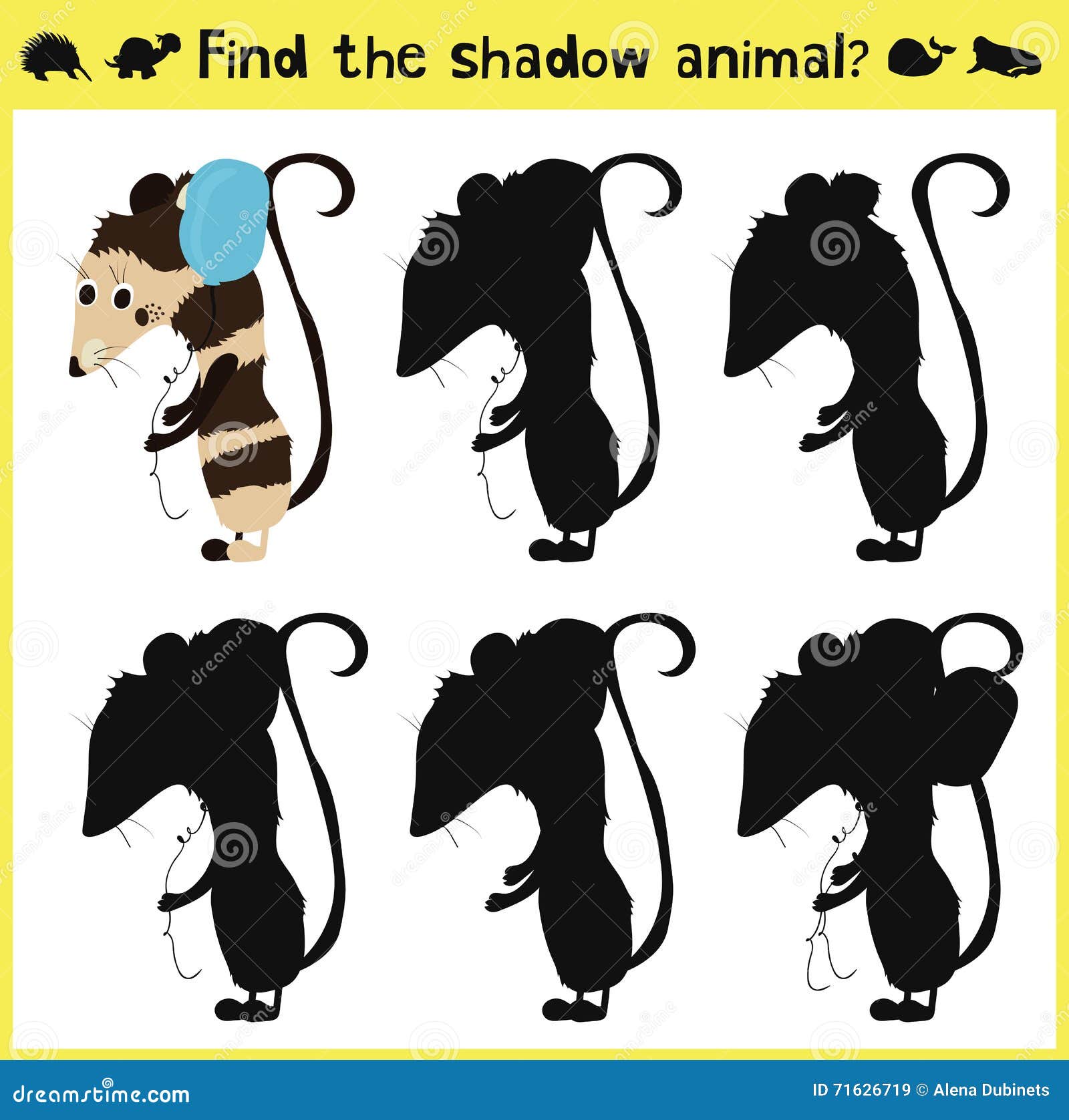 Opossum Brain, Vintage Illustration Cartoon Vector | CartoonDealer.com ...