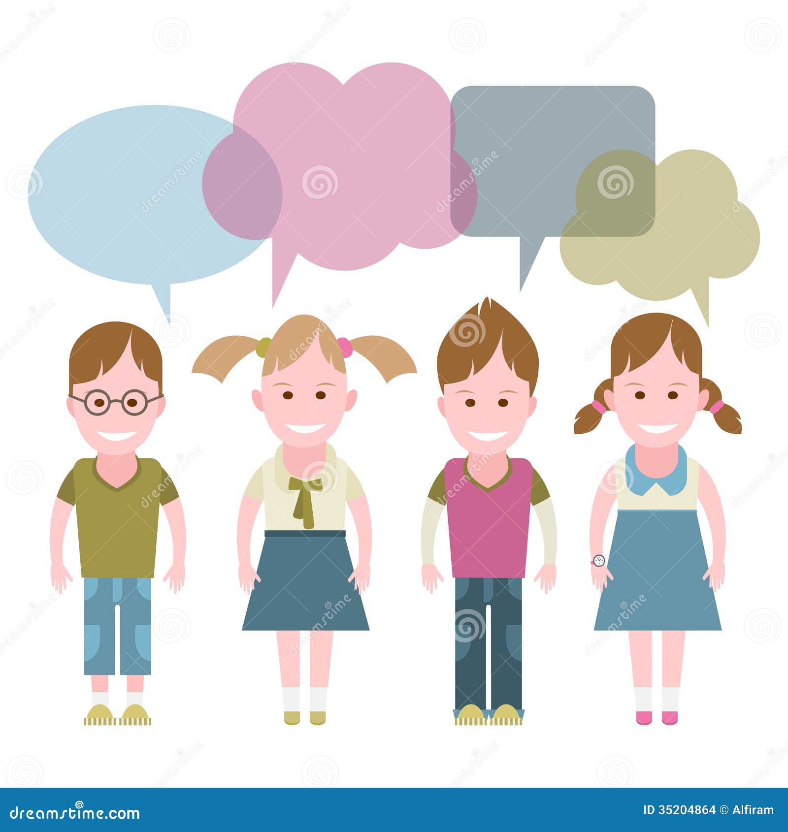 Childrens dialogue stock vector. Illustration of kids - 35204864