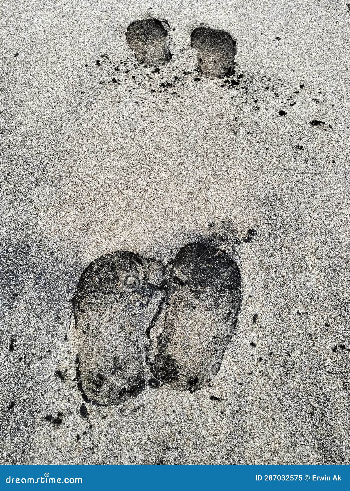 Double footprints stock image. Image of drawing, design - 287032575