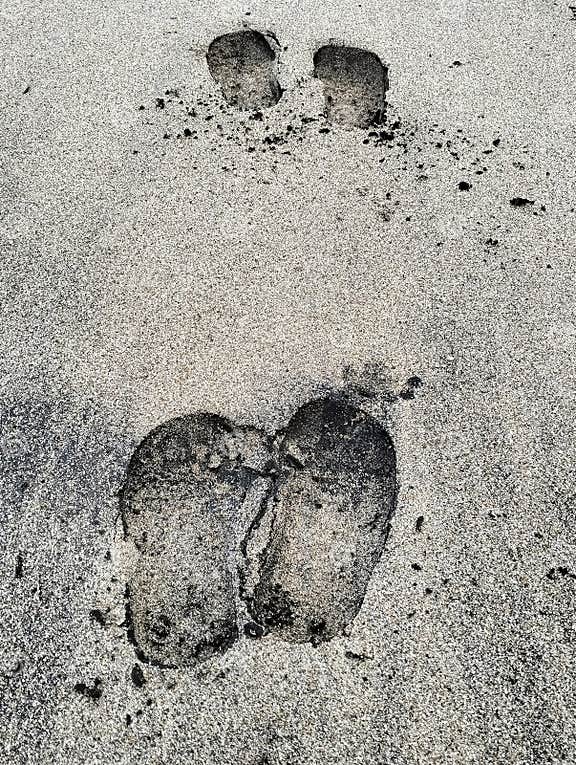 Double footprints stock image. Image of drawing, design - 287032575