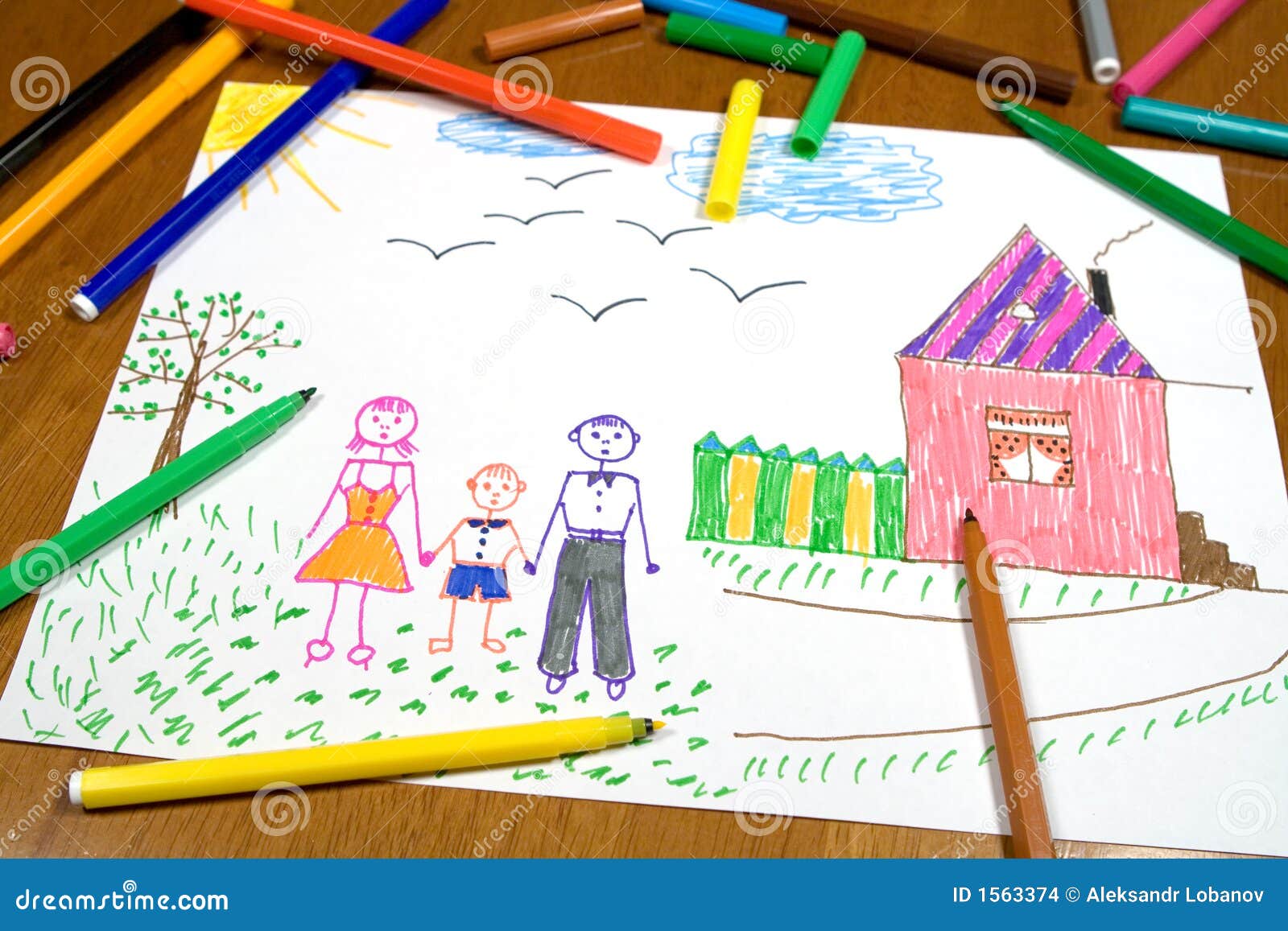 Children's Drawing Stock Images - Image: 1563374