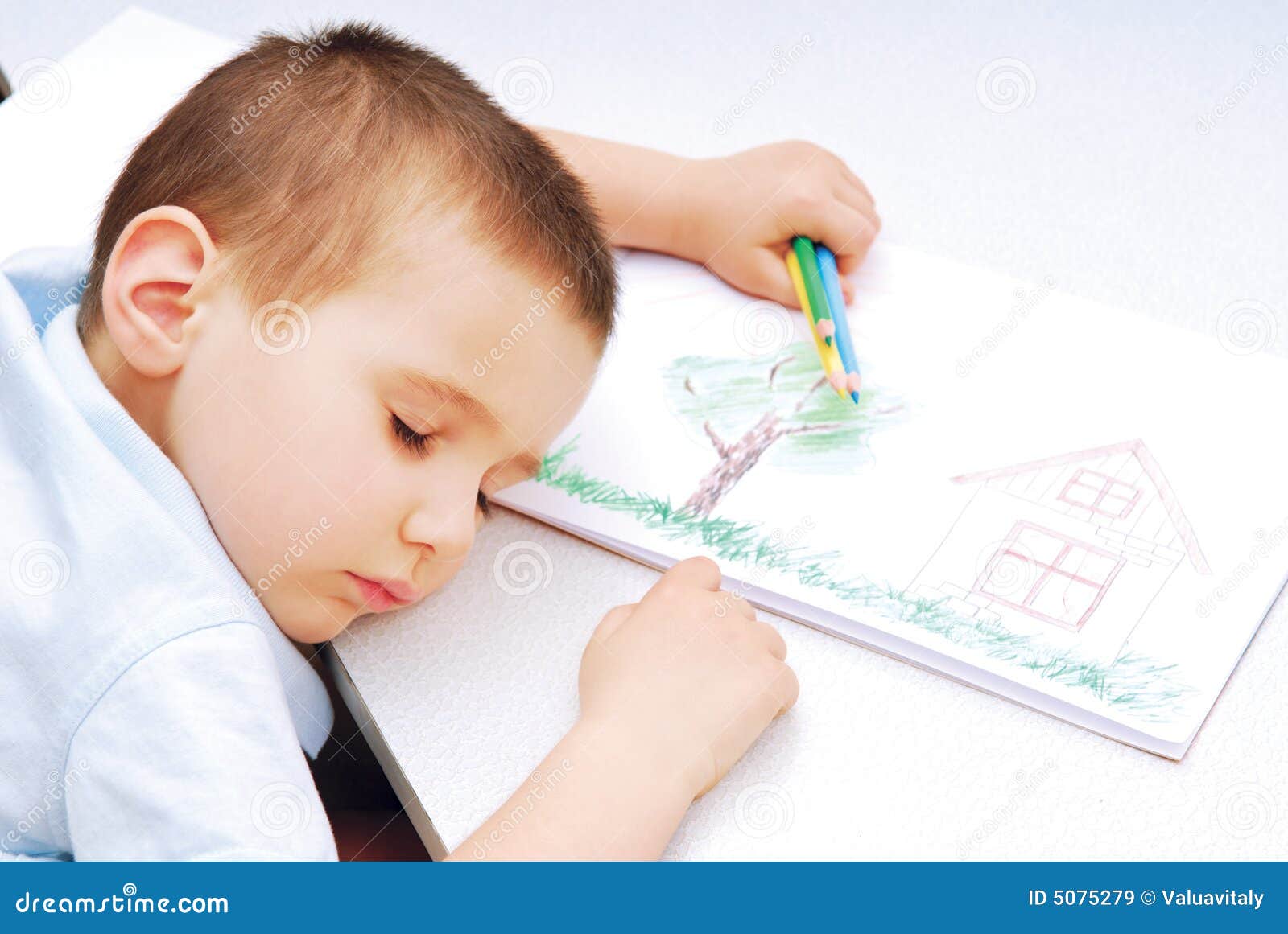 Children s dreams stock image. Image of crayons, serene - 5075279