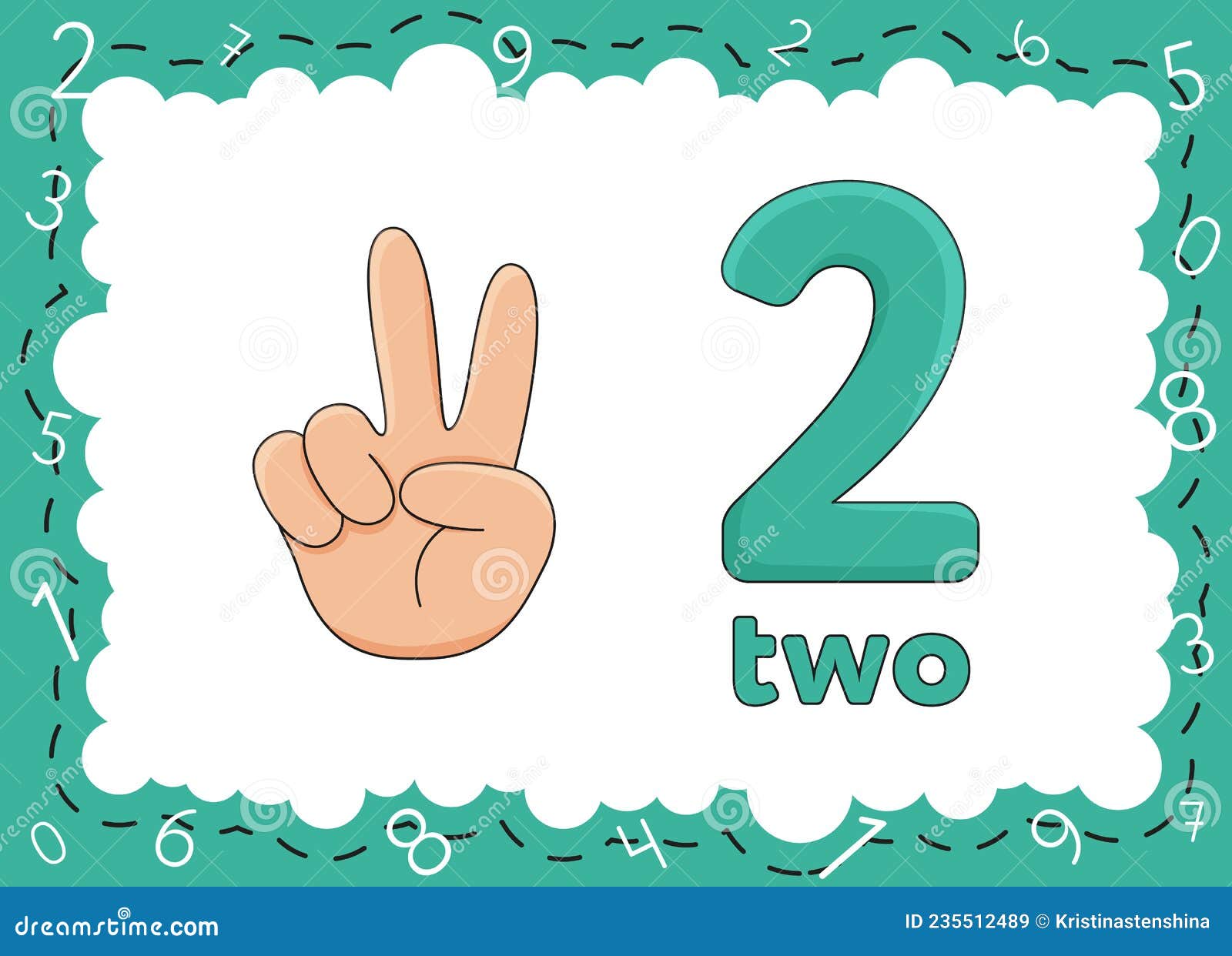 Children S Educational Cards with Numbers. Flashcards Finger Counting ... Children S Educational Cards with Numbers. Flashcards Finger Counting ...