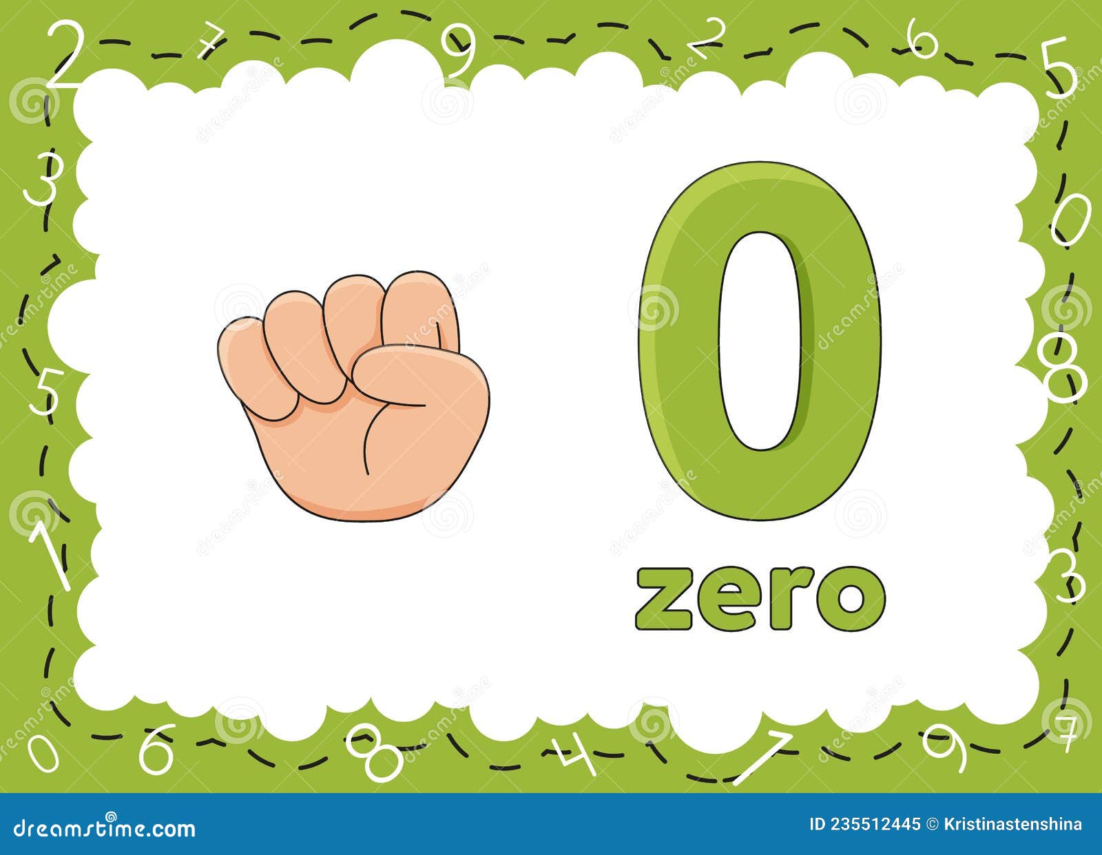 Children S Educational Cards with Numbers. Flashcards Finger Counting ... Children S Educational Cards with Numbers. Flashcards Finger Counting ...