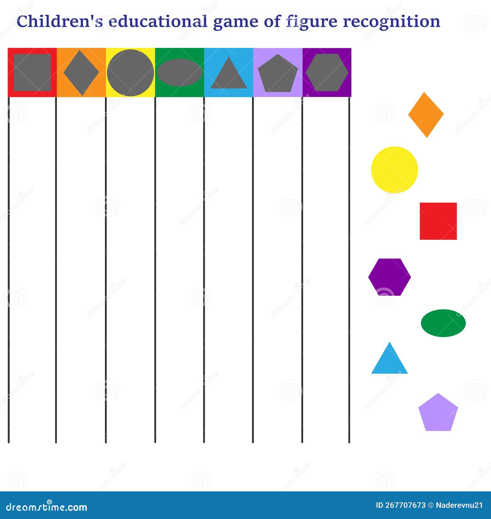 Children S Educational Game for Figure Recognition Stock Vector ...