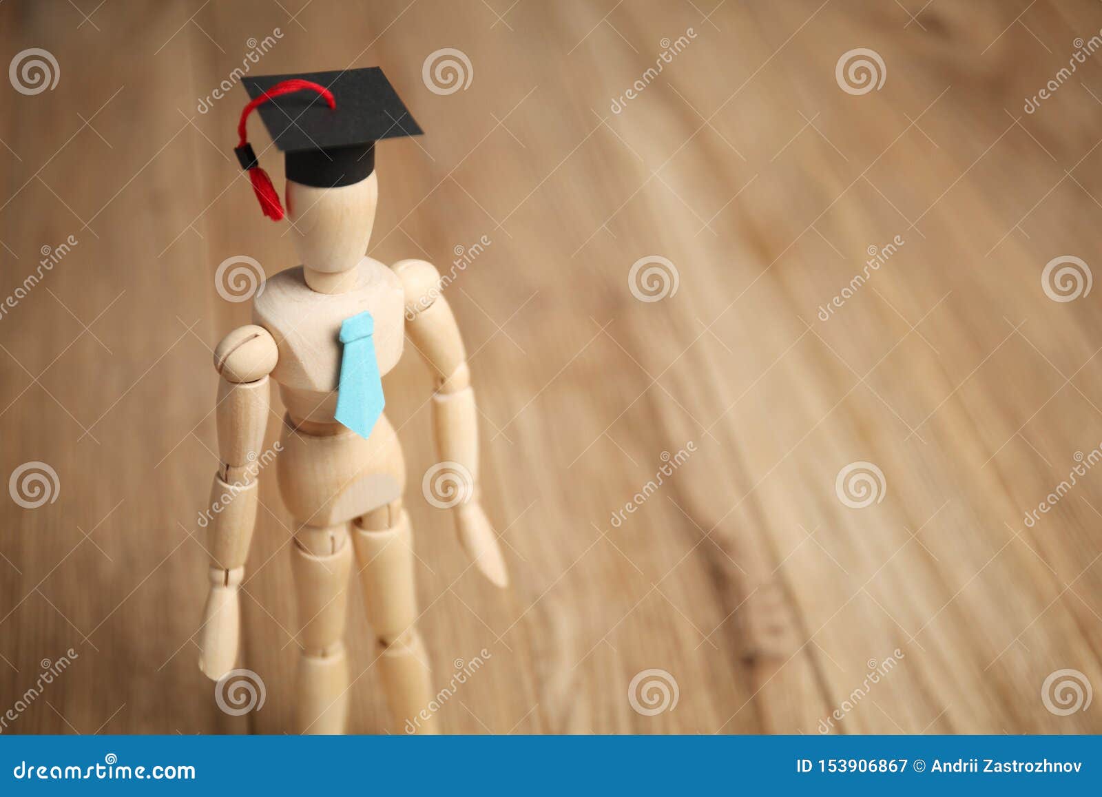 Children`s Elementary Education. the Wooden Figure of the Student Stock ...