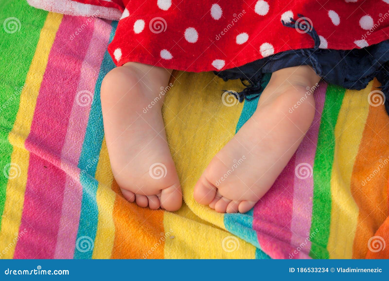 Children`s feet stock photo. Image of resting, baby - 186533234