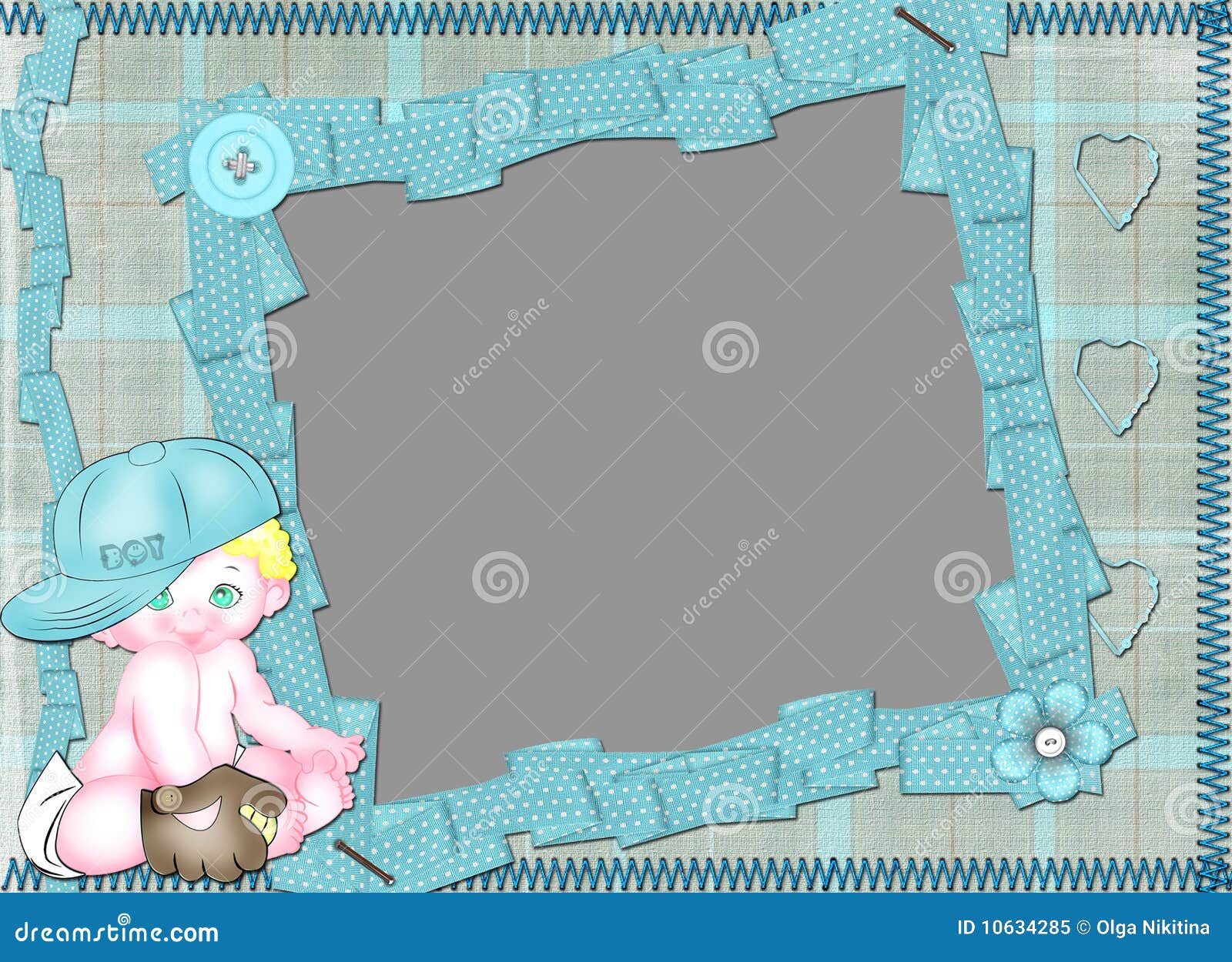 Children S Frame for the Boy. Stock Illustration - Illustration of ...
