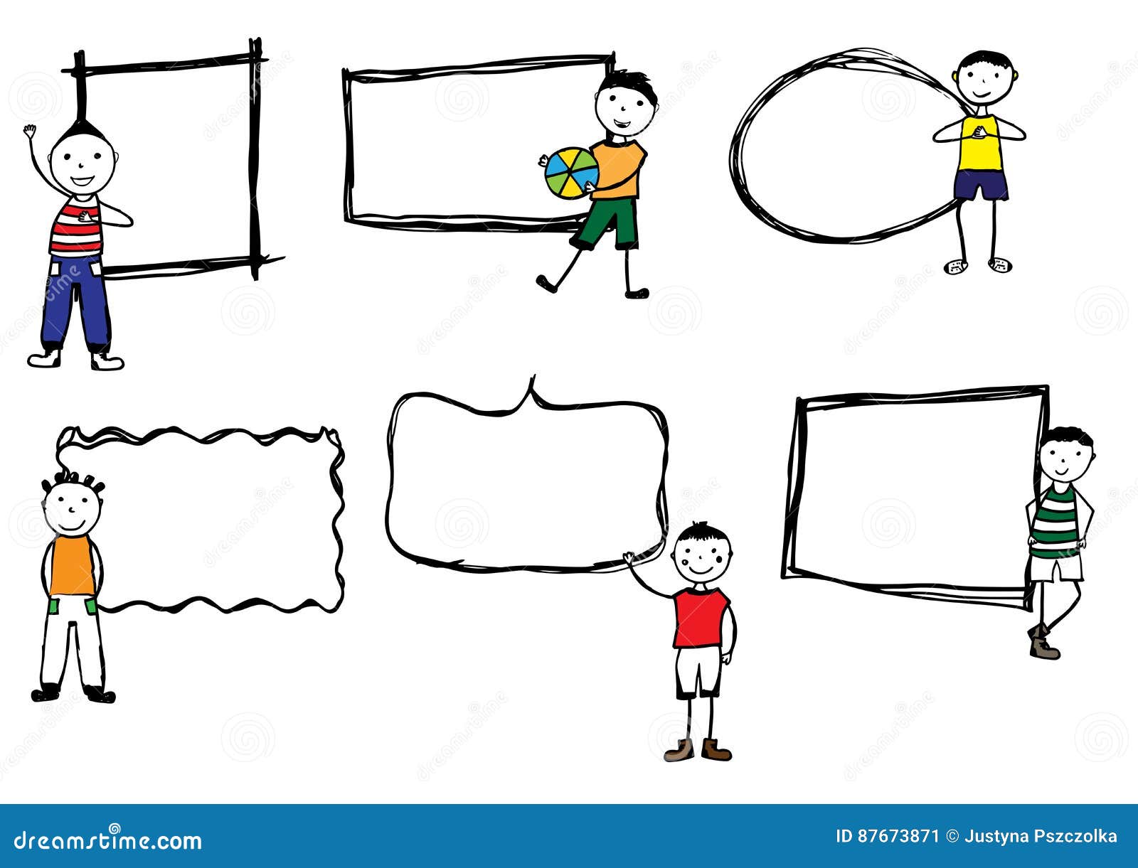 Children`s frame stock vector. Illustration of drawn - 87673871