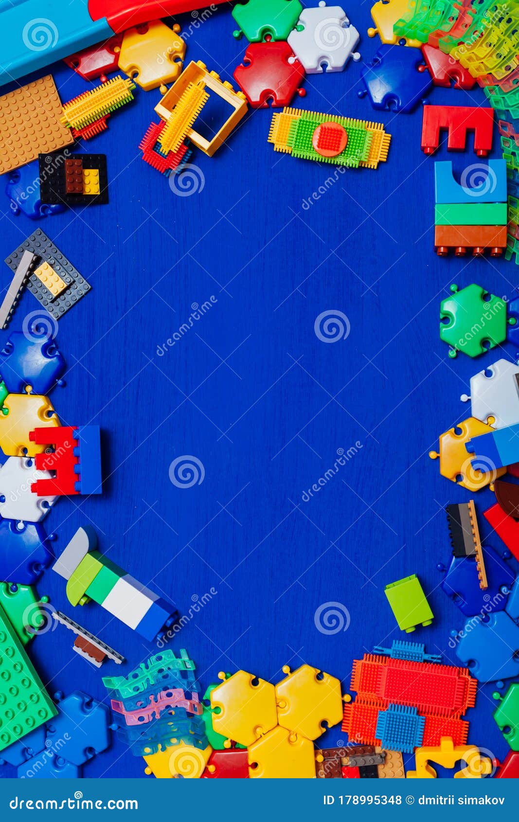 Children`s Developing Game Designer for Home on a Blue Background Stock ... Children`s Developing Game Designer for Home on a Blue Background Stock ...