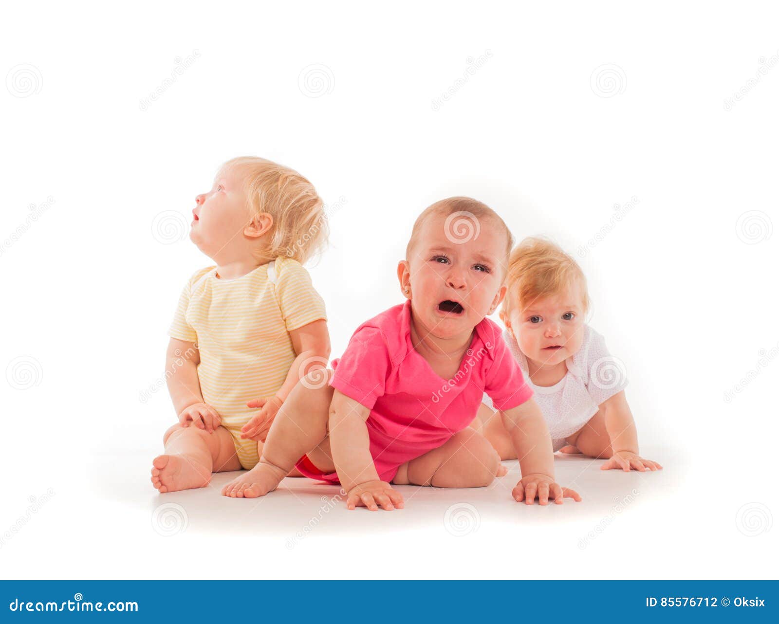 Children`s Grief of the Three Babies Stock Photo - Image of relatives ...