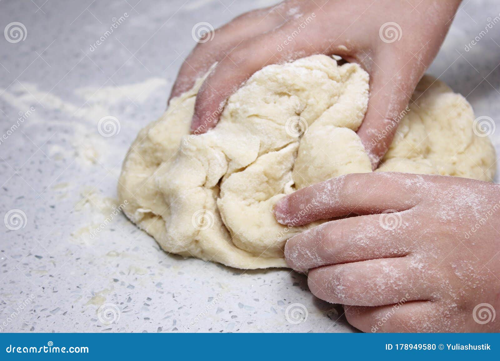 The Process Of Kneading Wheat Bread Stock Photography | CartoonDealer ...
