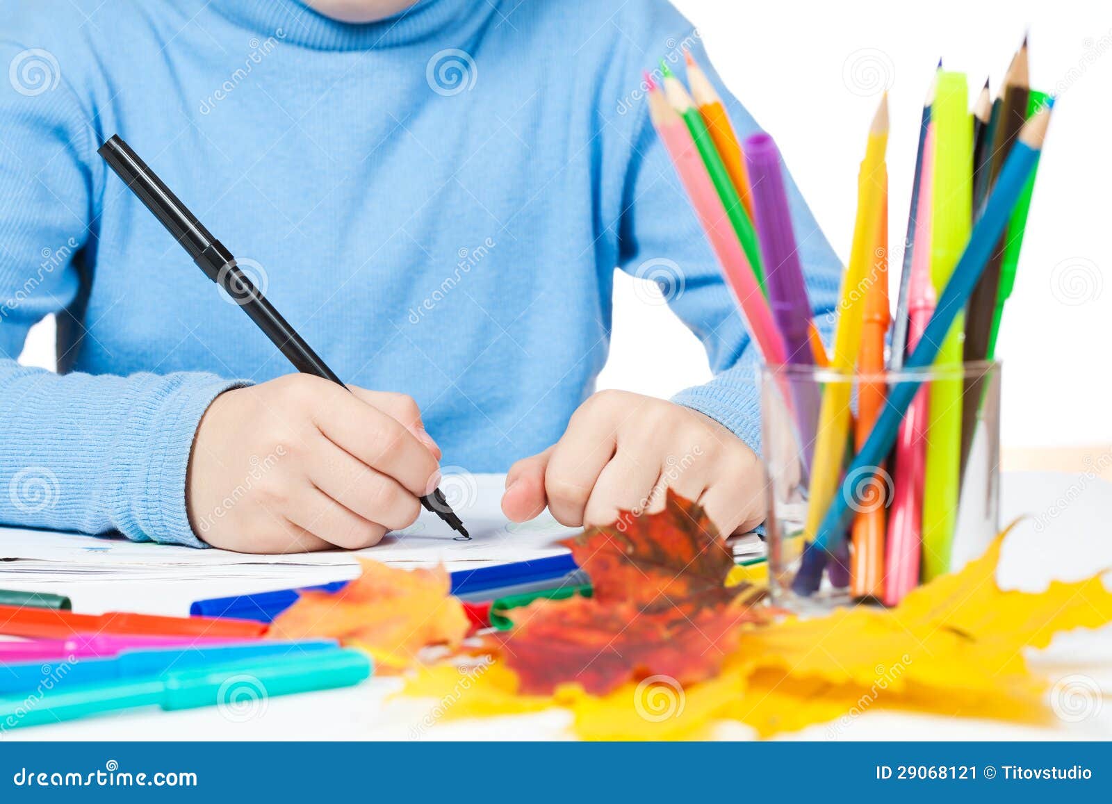 Children S Hands with Pencils Stock Image - Image of school, colorful ...