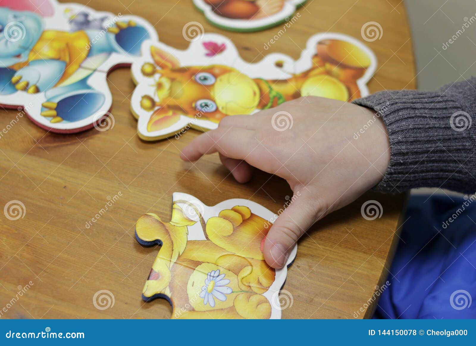 Children`s Hands Stack Game Puzzles Stock Photo - Image of color ...