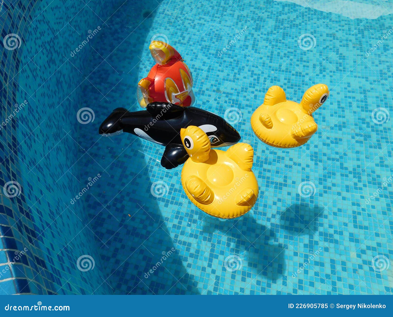 Children S Inflatable Toy Fish in the Pool. Stock Image - Image of ...