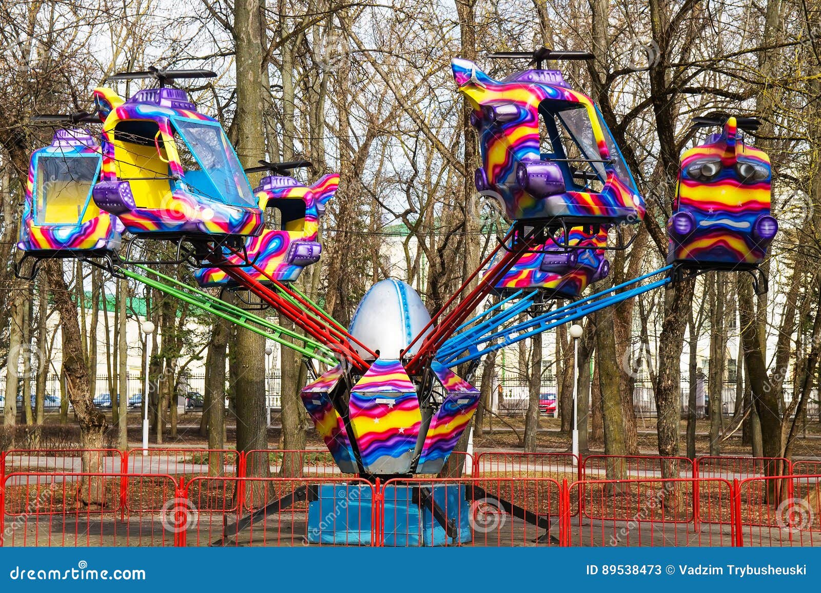 Children`s merry-go-round stock image. Image of playful - 89538473