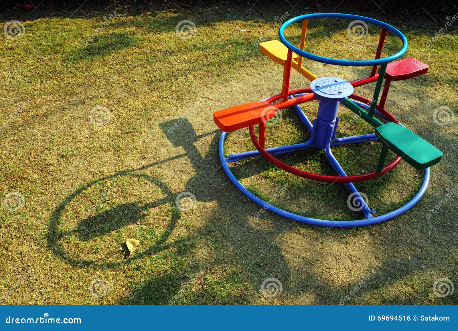 Children s merry-go-round stock photo. Image of equipment - 69694516