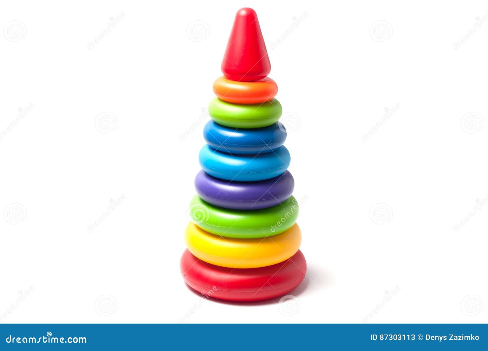Children`s Multi-colored Rainbow Toy Pyramid Stock Image - Image of ...