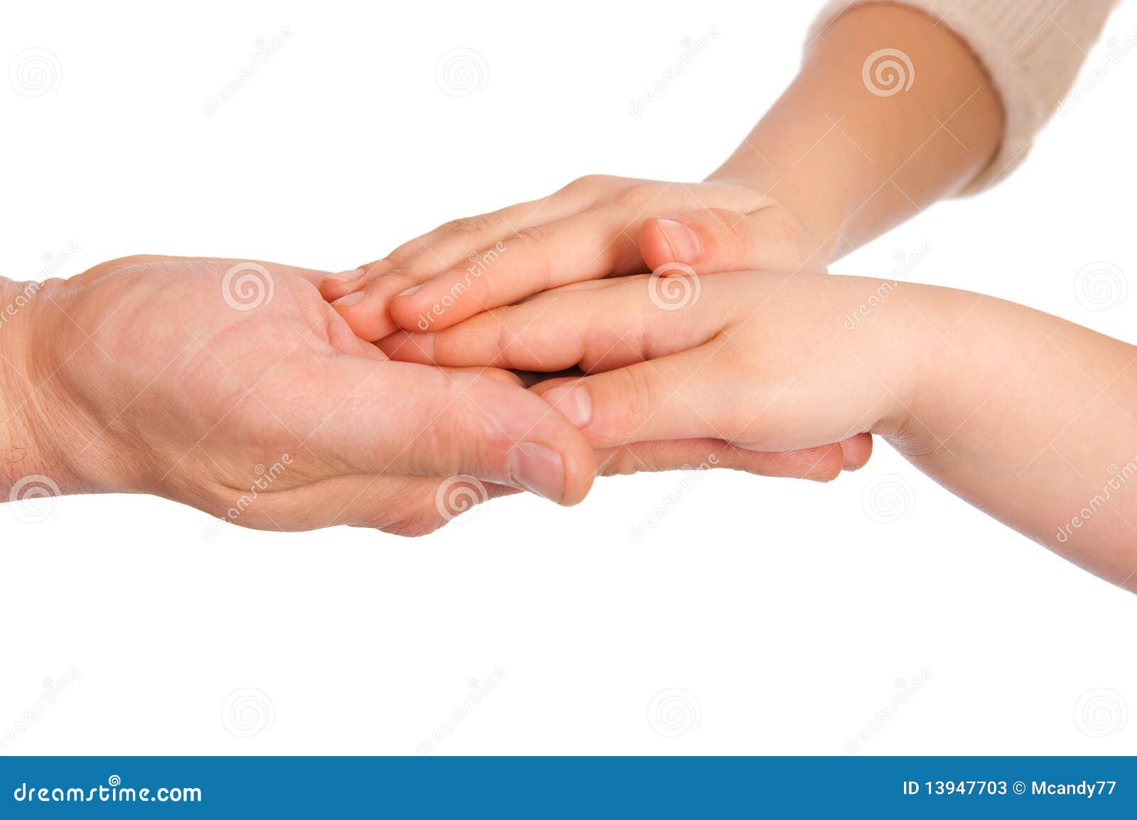 Children S Palms in a Reliable Man S Hand Stock Image - Image of ...